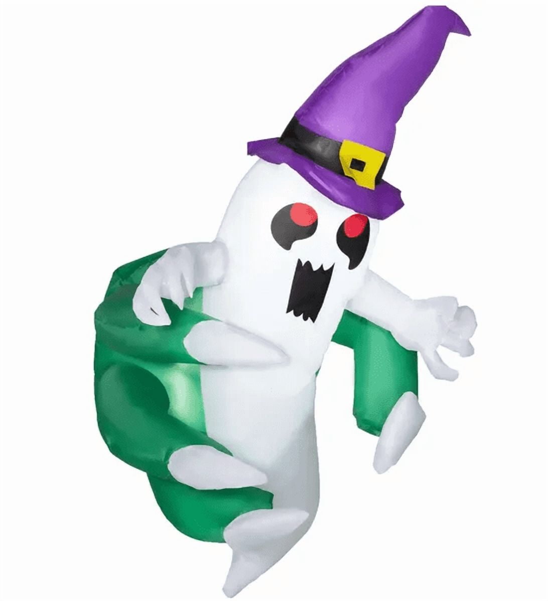 Outsunny 3.9ft Inflatable Halloween Window Sticker Ghost Blow Up LED ...
