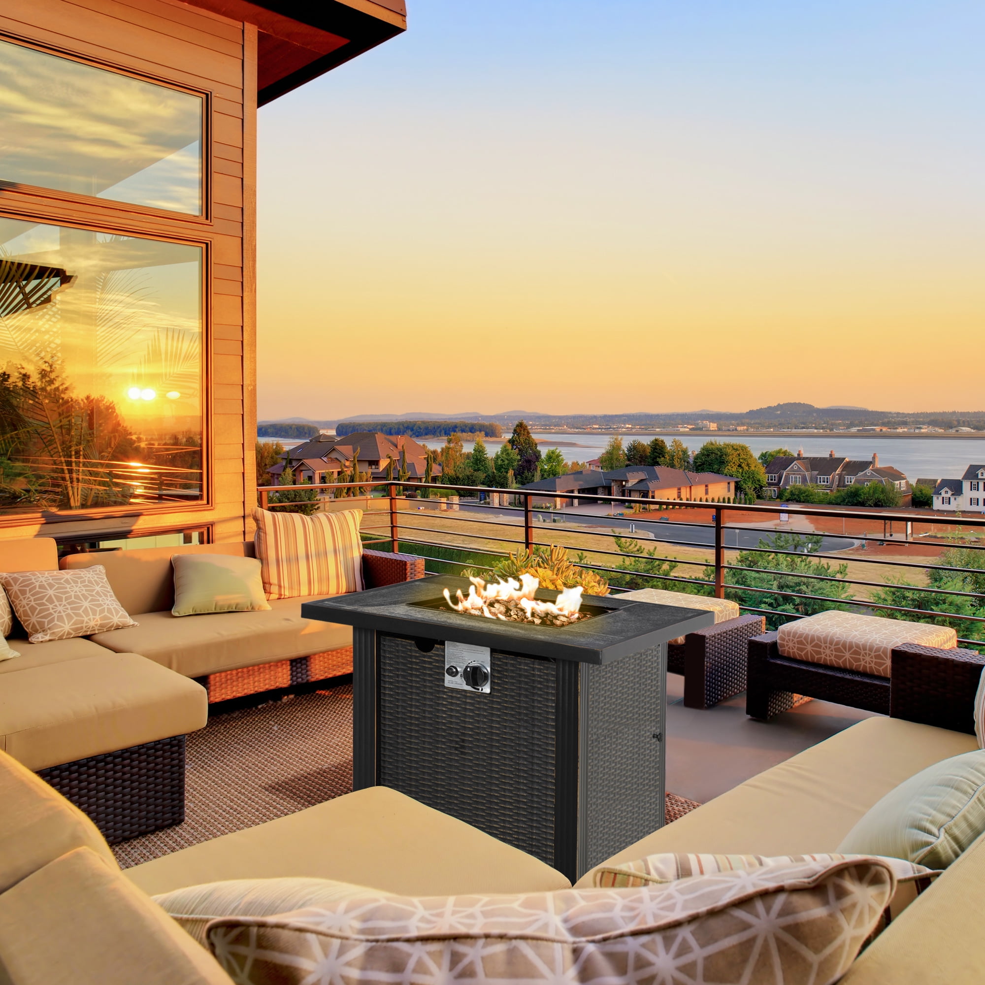 Outsunny Fire Pit for warm office patio gatherings - Walmart Business ...