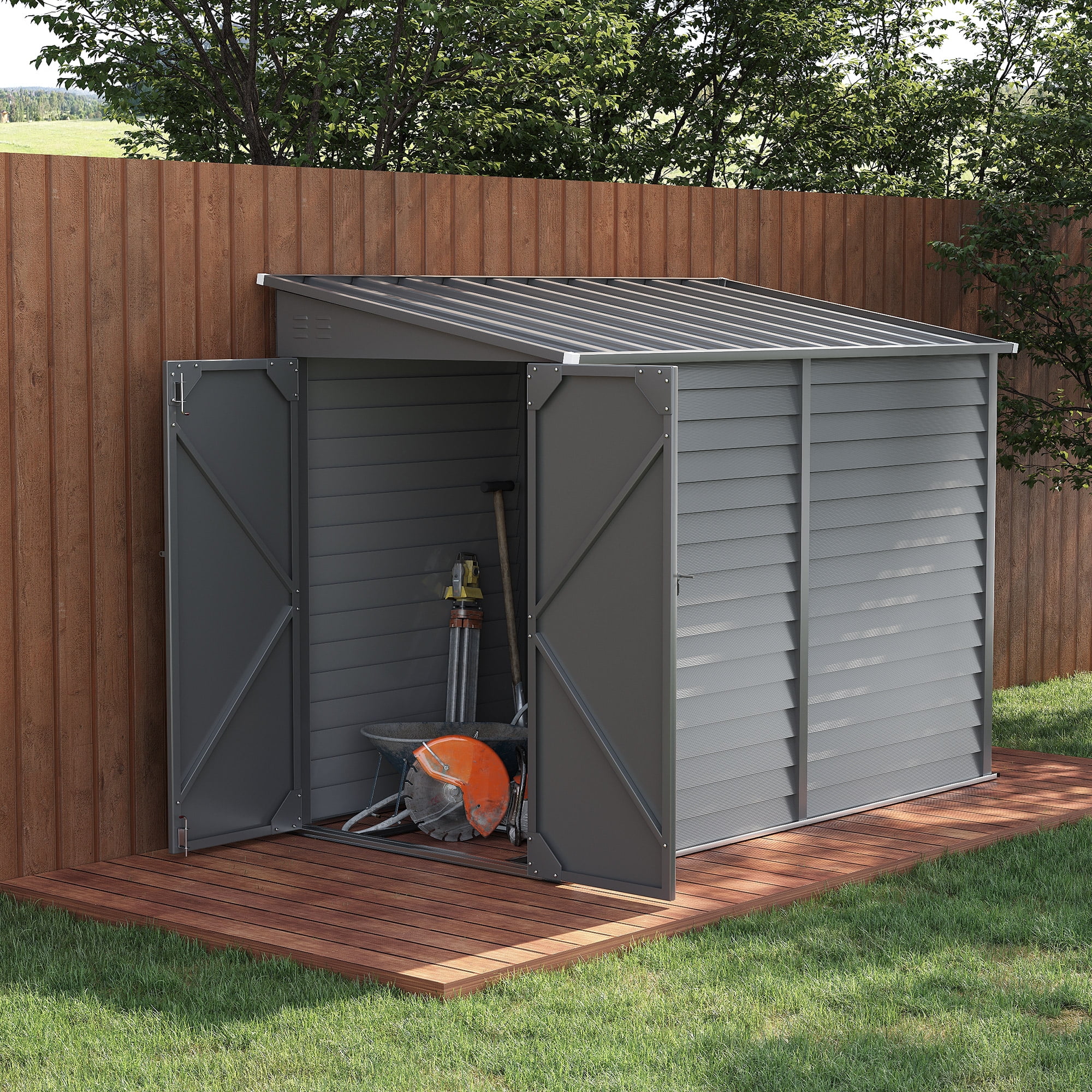 Outsunny Metal Garden Shed