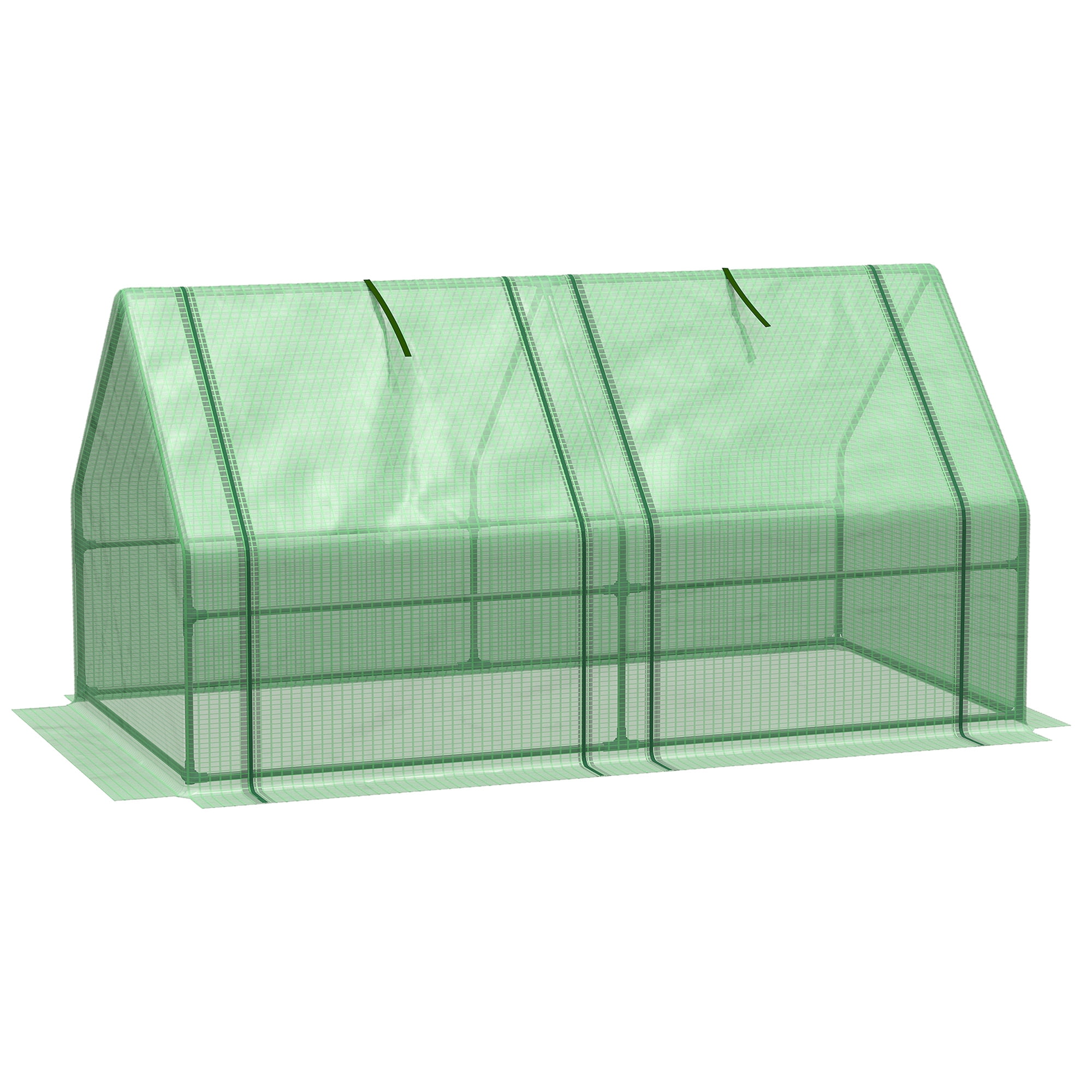 Outsunny 6' x 3' x 3' Mini Greenhouse Portable Hot House with Large ...