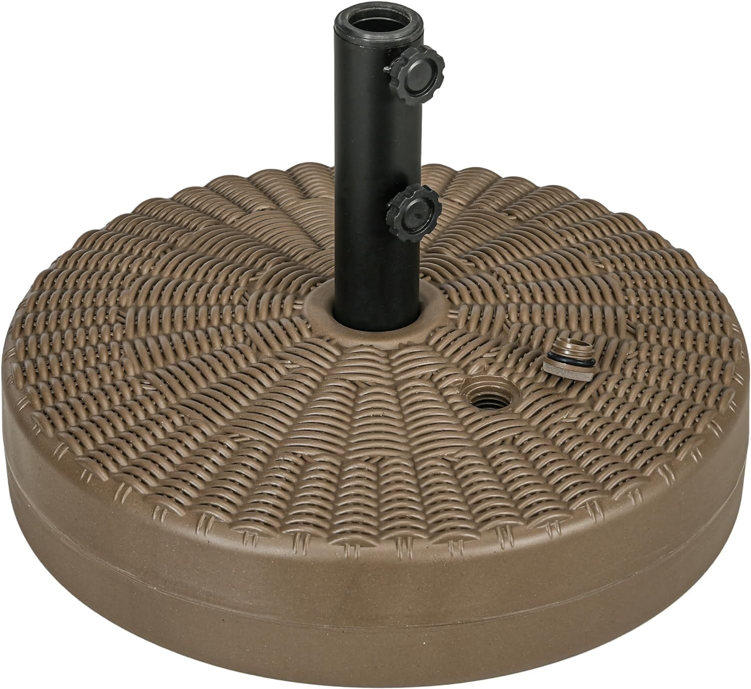 Outsunny 64 lbs. Fillable Umbrella Base with Steel Umbrella Holder ...