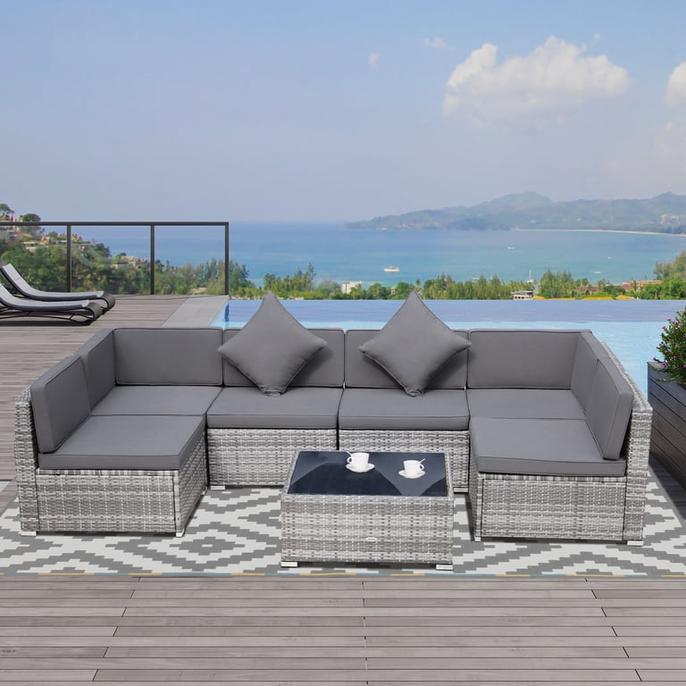 Outsunny Rattan Wicker Patio Furniture Outsunny Rattan Gartenstuhl
