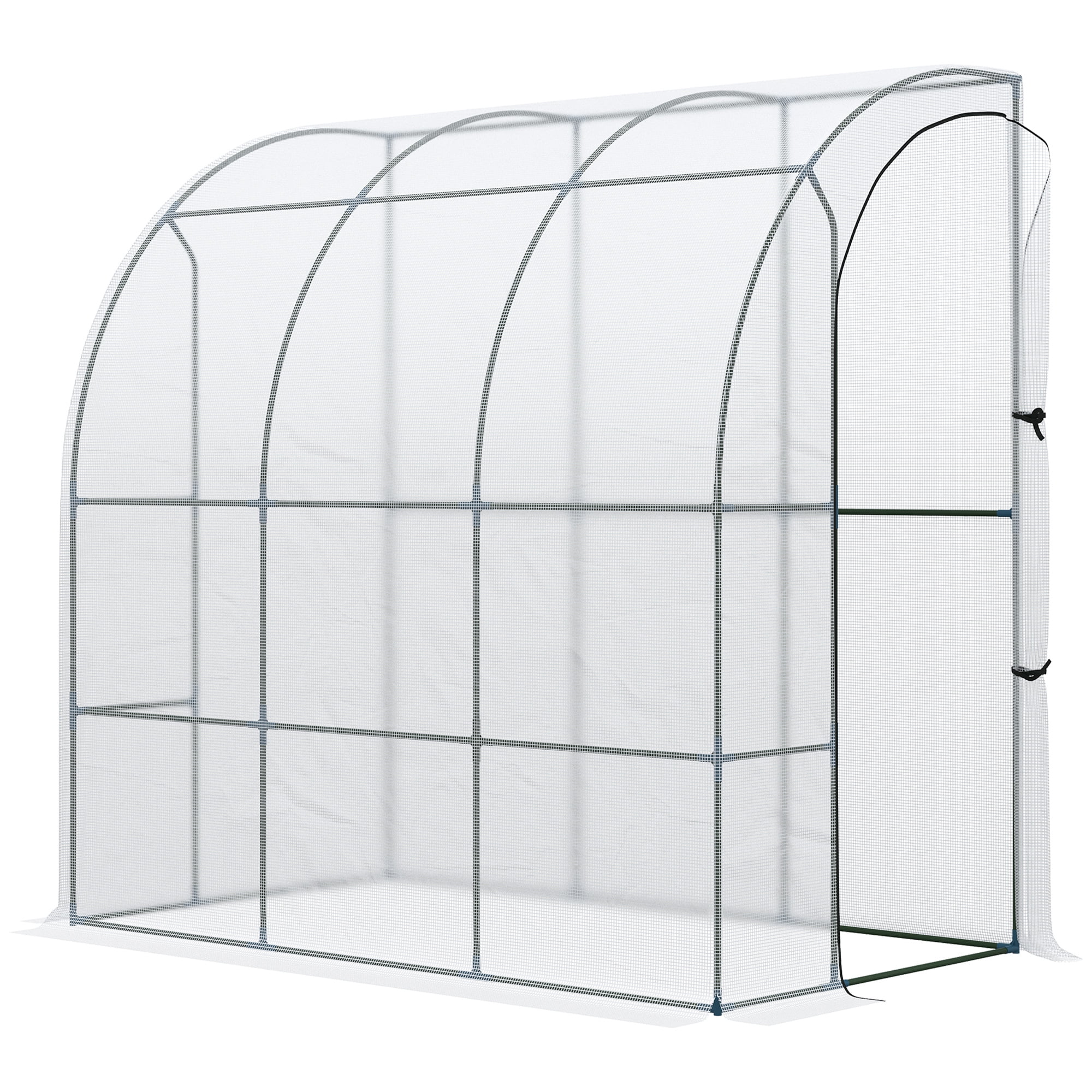 Outsunny 7' X 4' X 7' Outdoor Lean To Greenhouse,Walk-In Green House ...