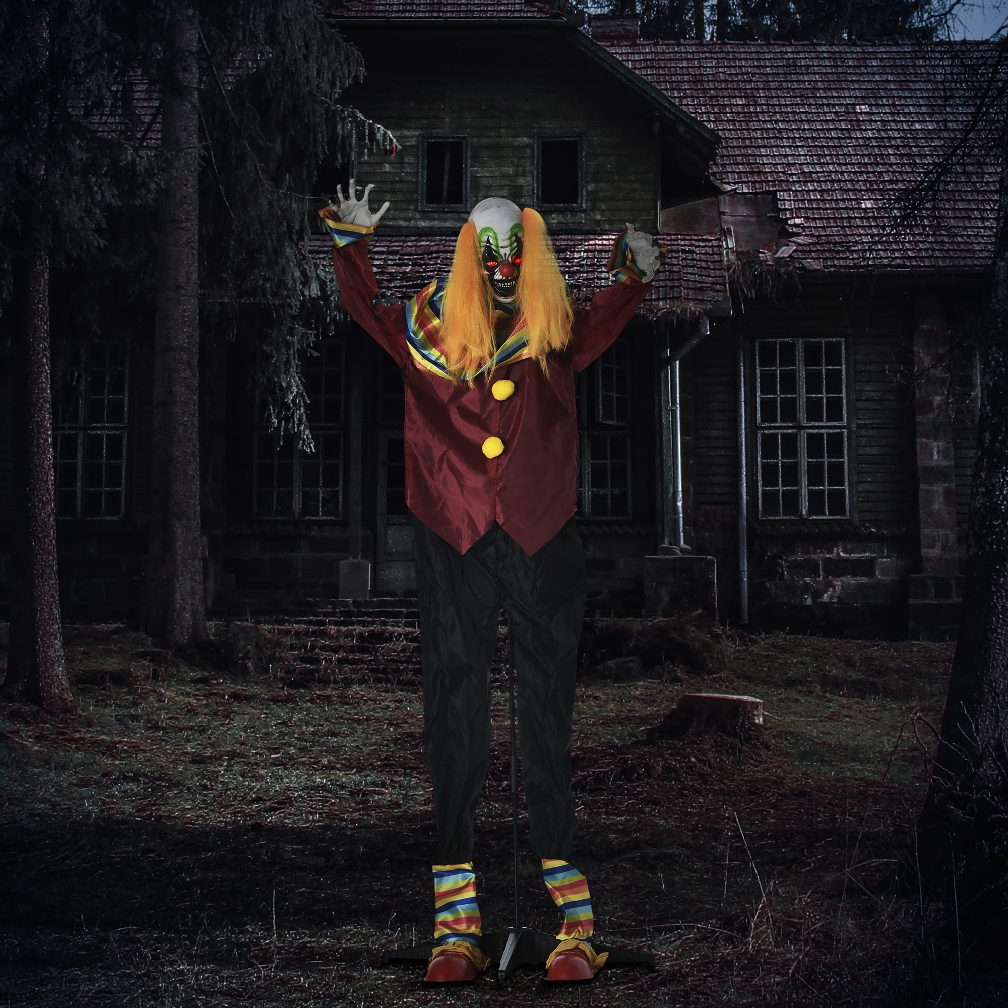 Outsunny 70.75" Life Size Outdoor Halloween Decorations Circus Clown ...