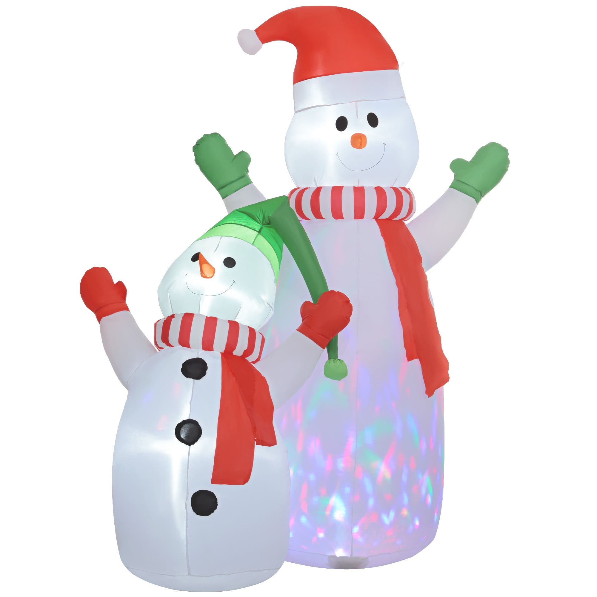 Outsunny 8Ft Giant Christmas Inflatables Snowman,Huge Blow Up Christmas ...