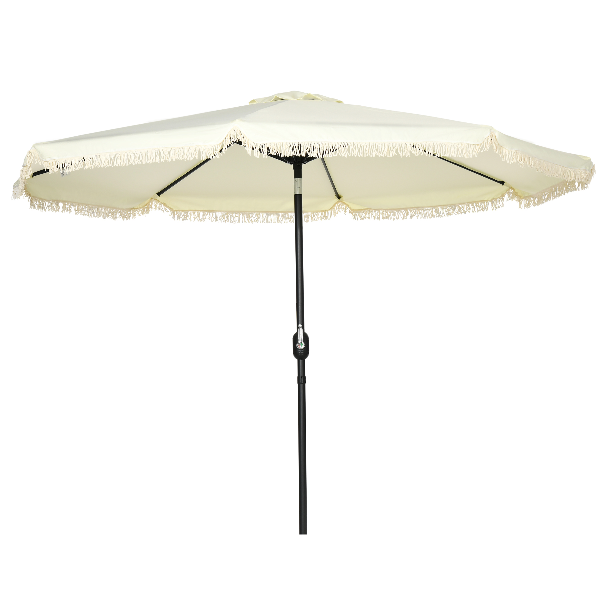 Outsunny 9ft Tiltable Patio Umbrella, UV Protection, Sturdy Steel Frame ...