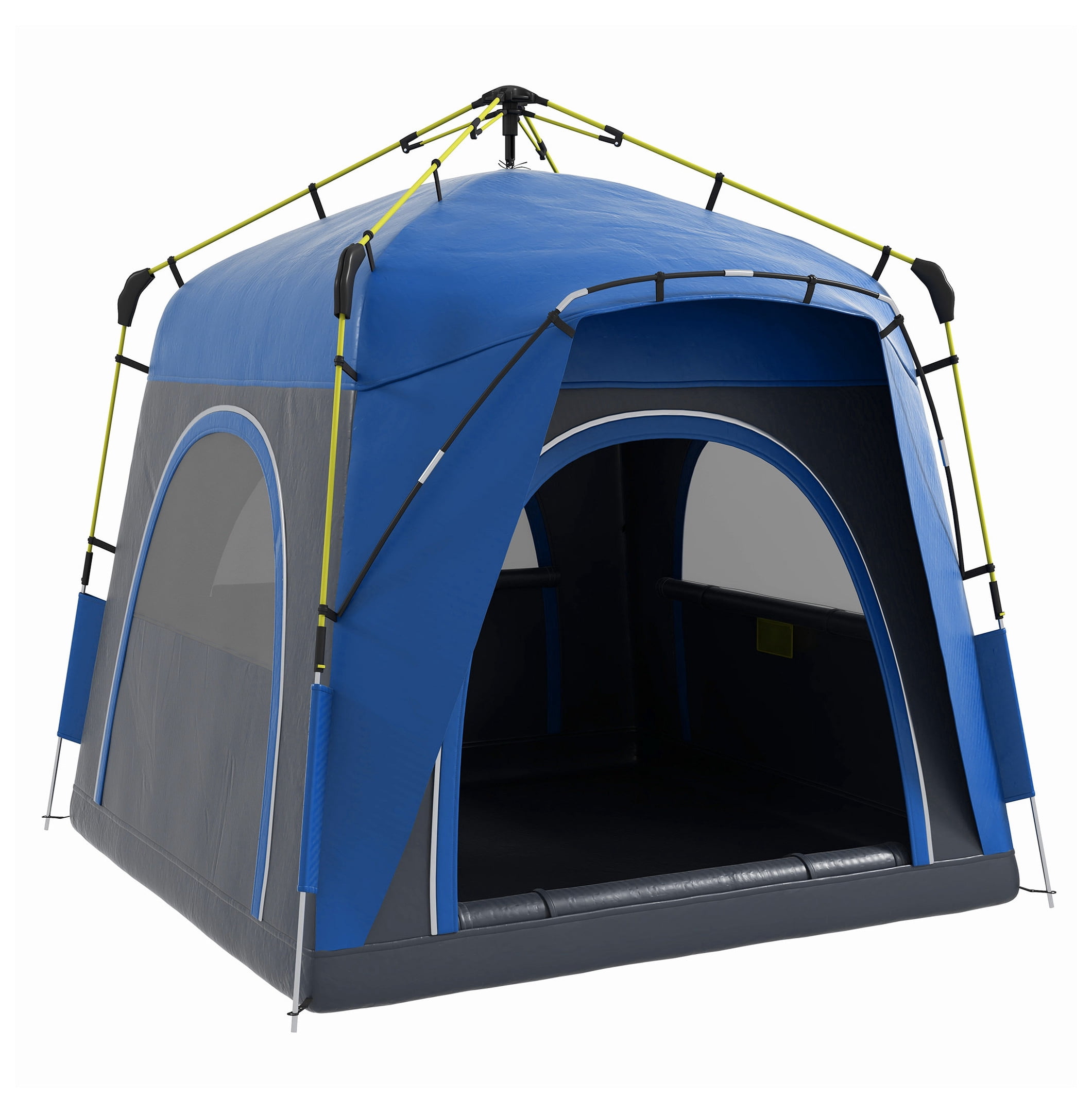 Outsunny Camping Tents 4 Person Pop Up Tent Quick Setup Automatic ...