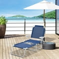 Outsunny Foldable Outdoor Lounge Chair, 4-Position Adjustable for Beach ...