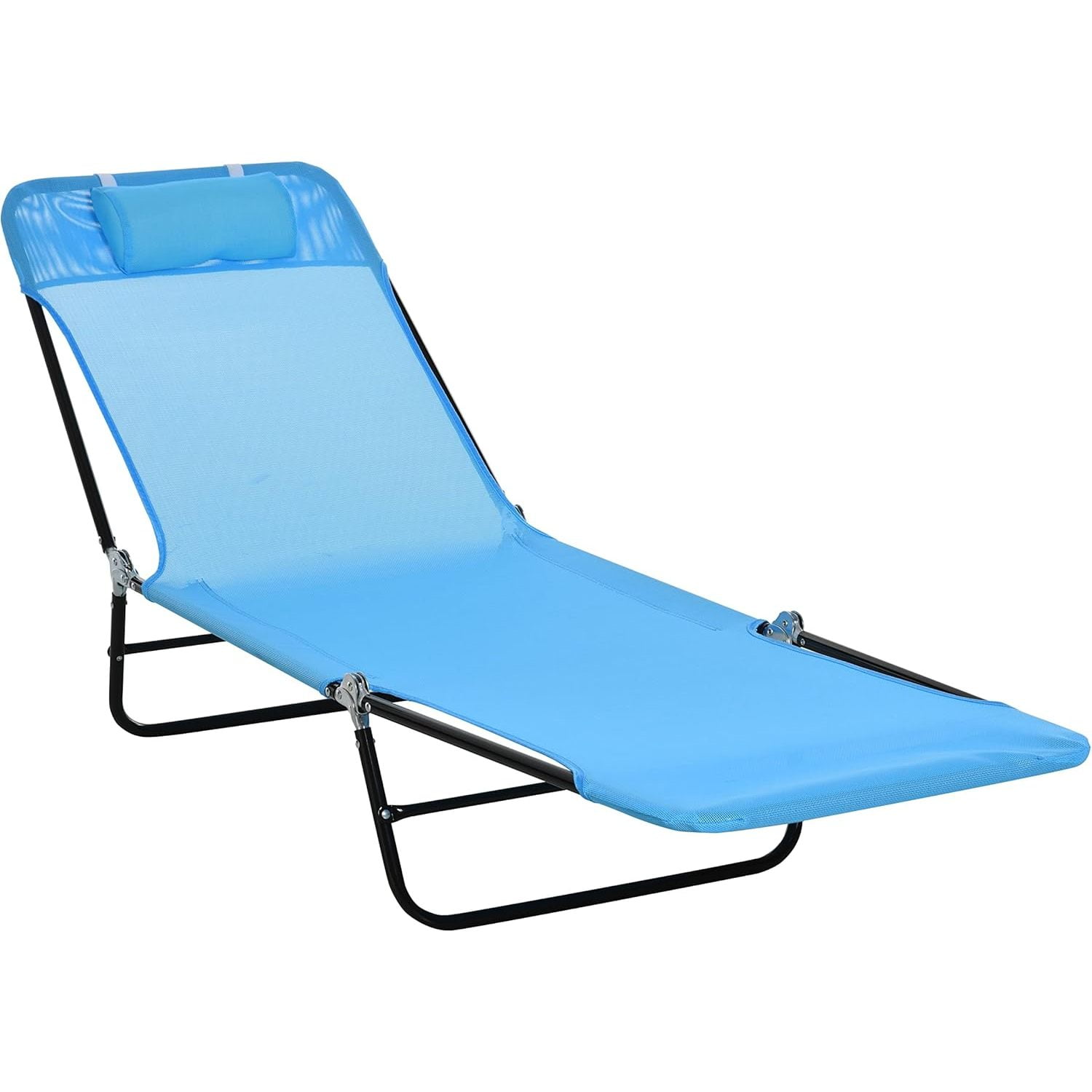 Outsunny Folding Chaise Lounge Chair, Pool Sun Tanning Chair, Outdoor ...