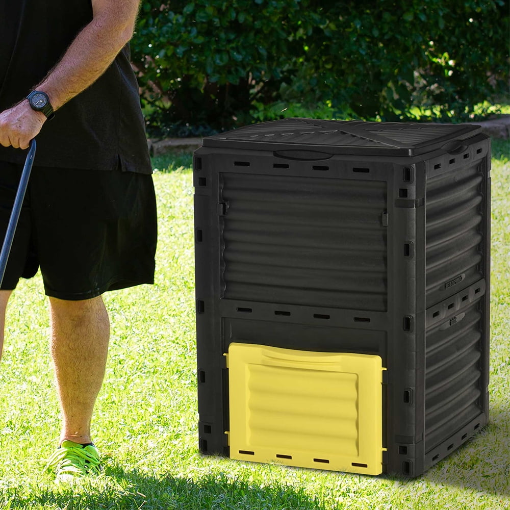 Outsunny Garden Compost Bin Large Outdoor Compost Container 80 Gallon ...