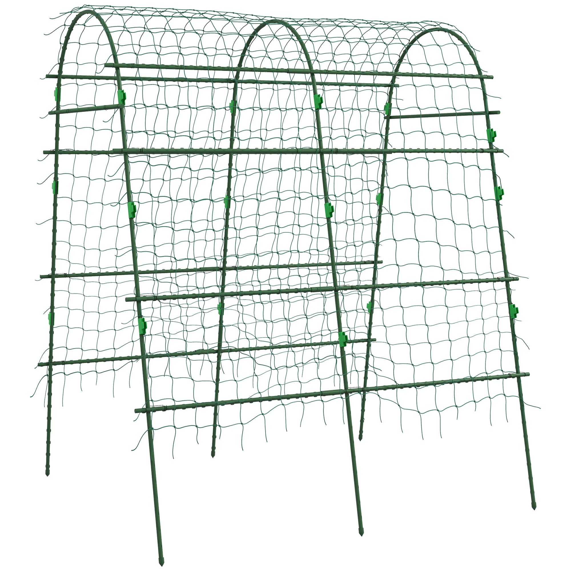 Outsunny Garden Trellis for Climbing Plants Outdoor, 81" Tall, Green ...