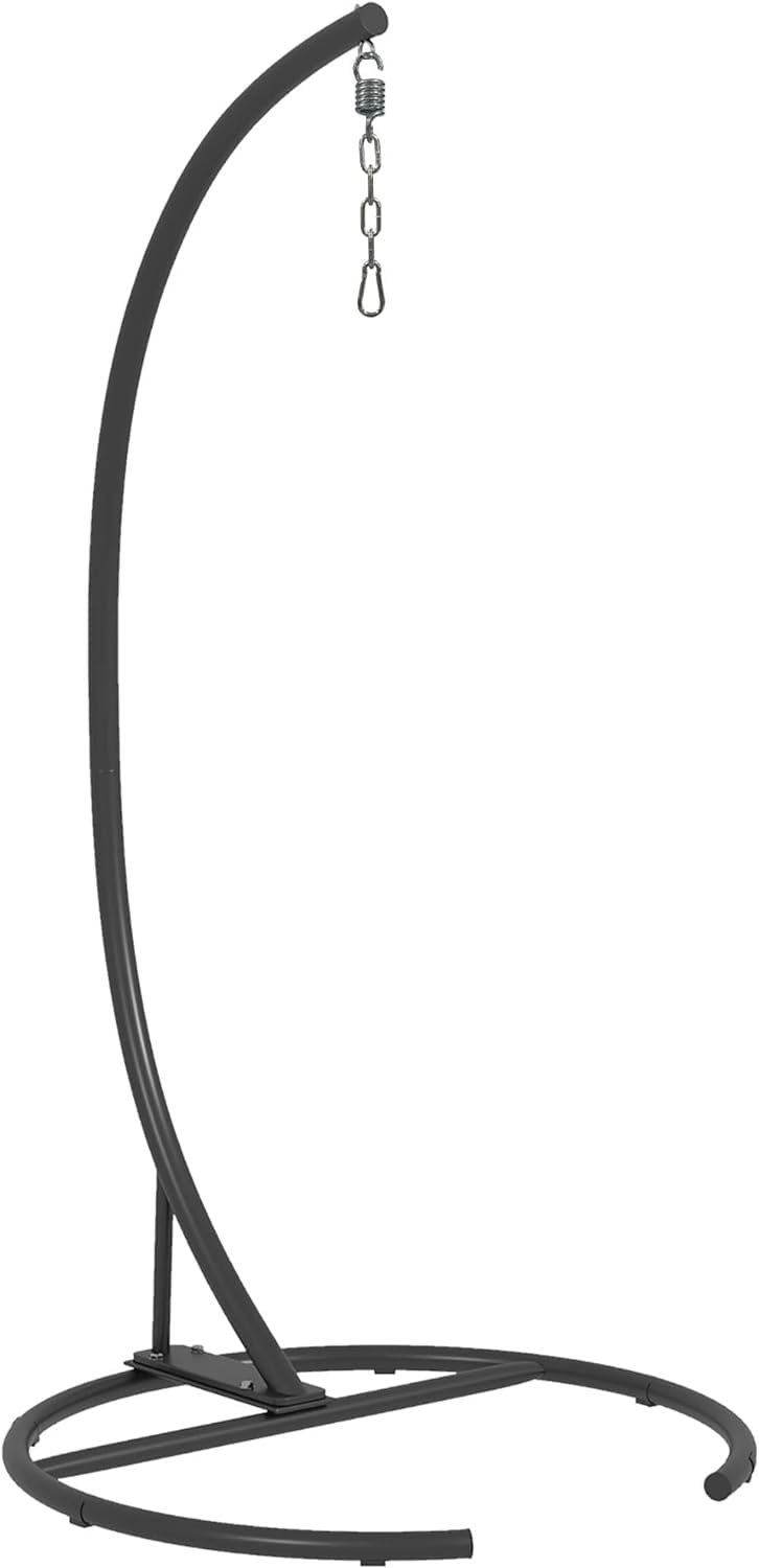 Outsunny Hanging Hammock Chair Stand with Round Base, C Hanging Stand ...