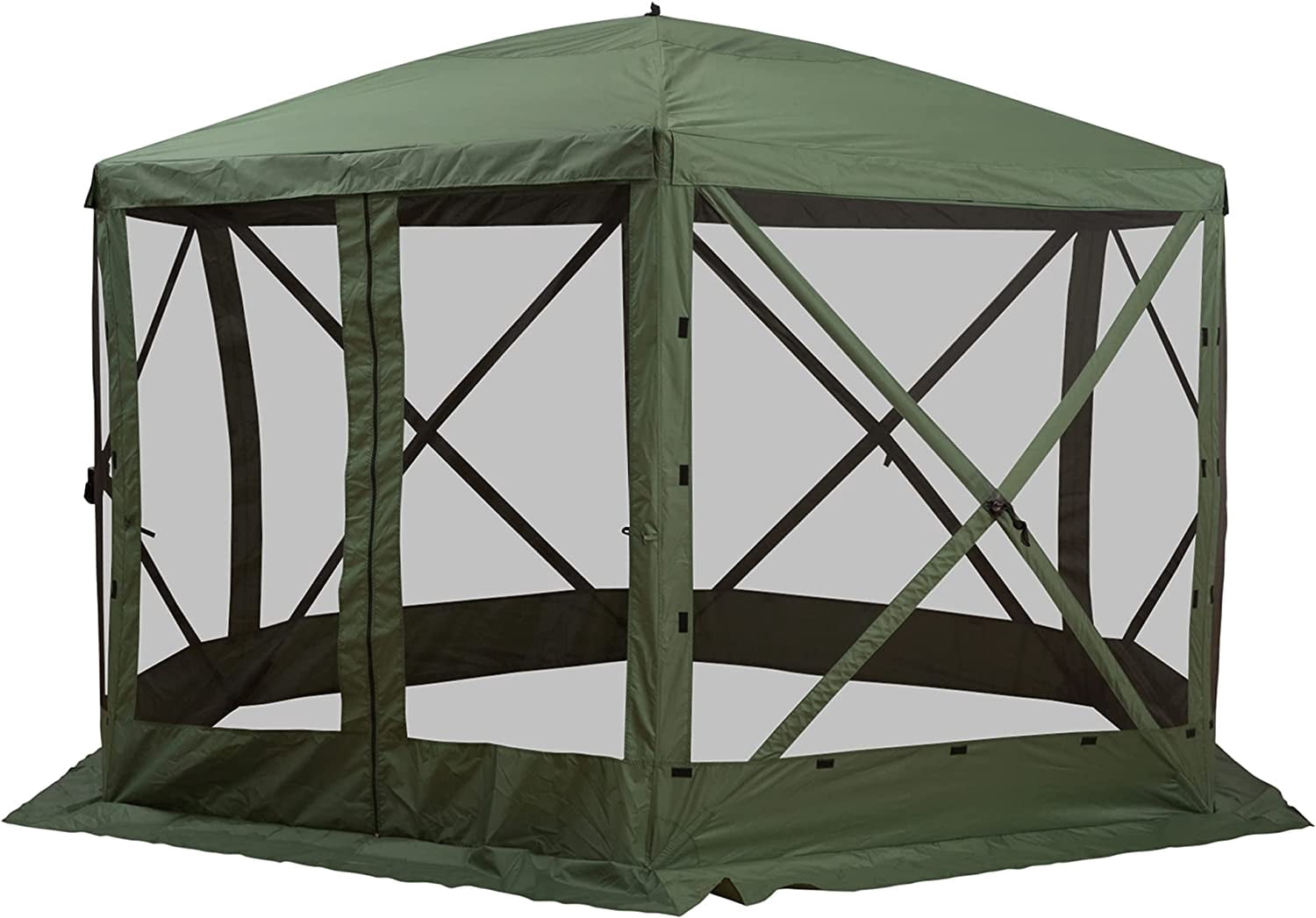Outsunny Hexagon Screen House, Pop Up Tent Portable Gazebo Canopy ...