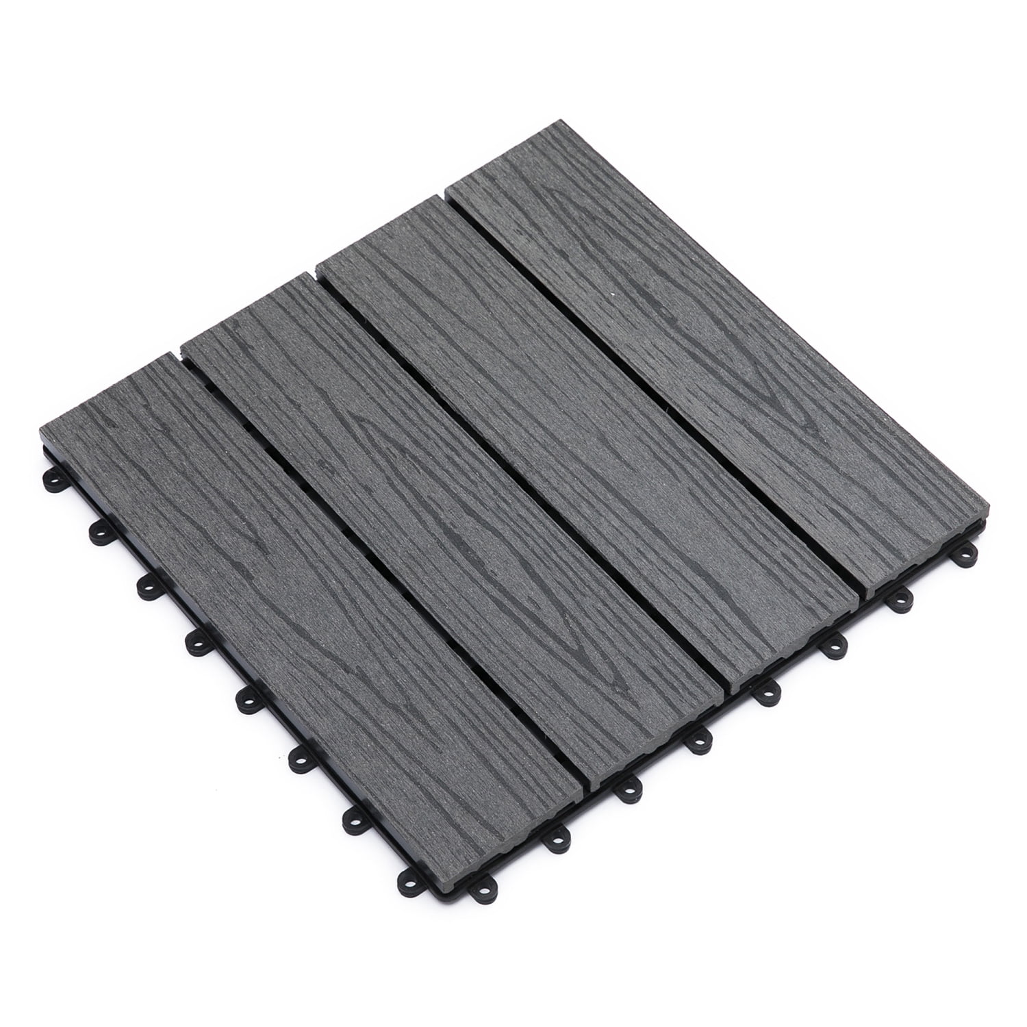 Outsunny Interlocking Deck Tiles Pack of 11 Outdoor Flooring Patio ...