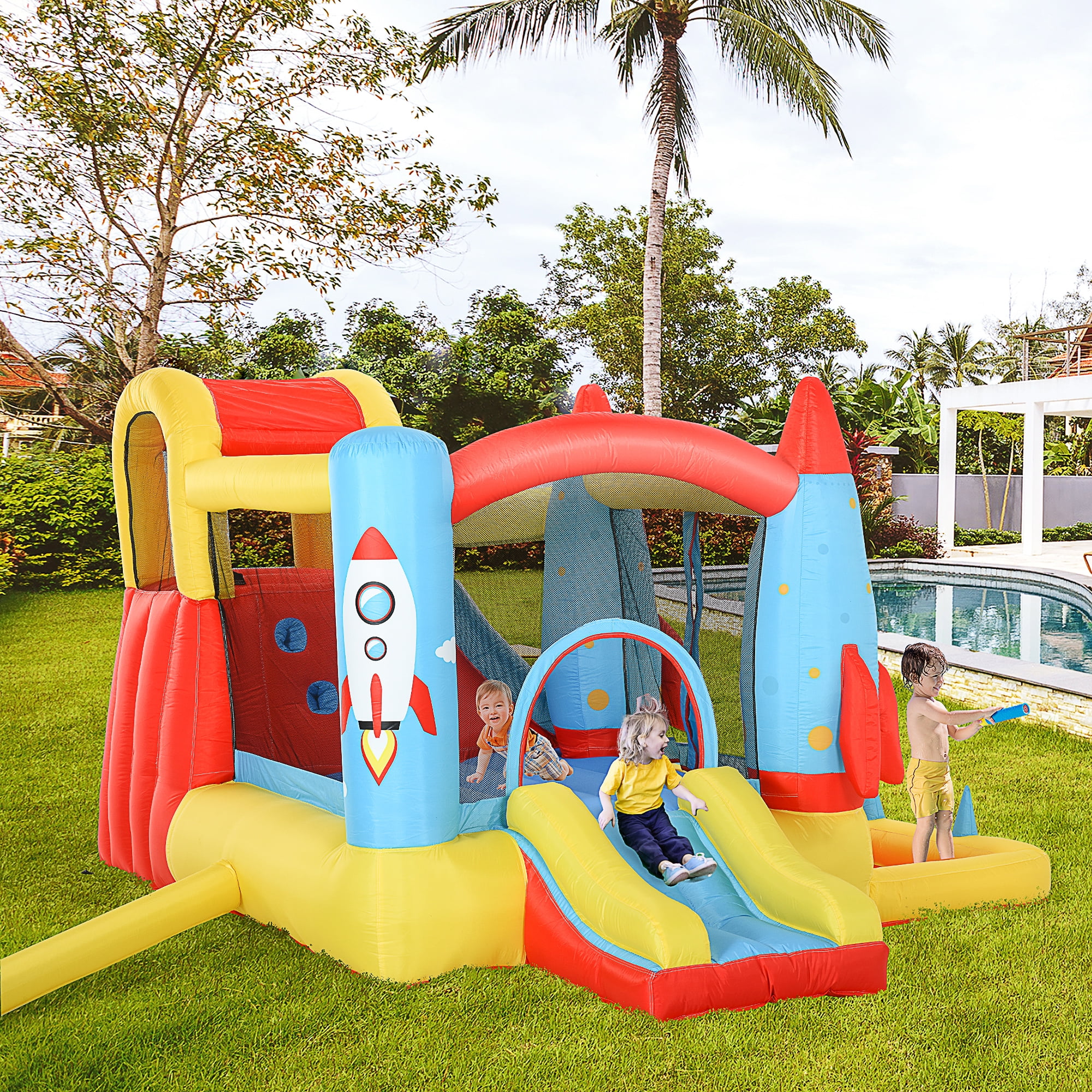 Outdoor Water Inflatables For Kids AKEYDIY Inflatable Bounce House For ...
