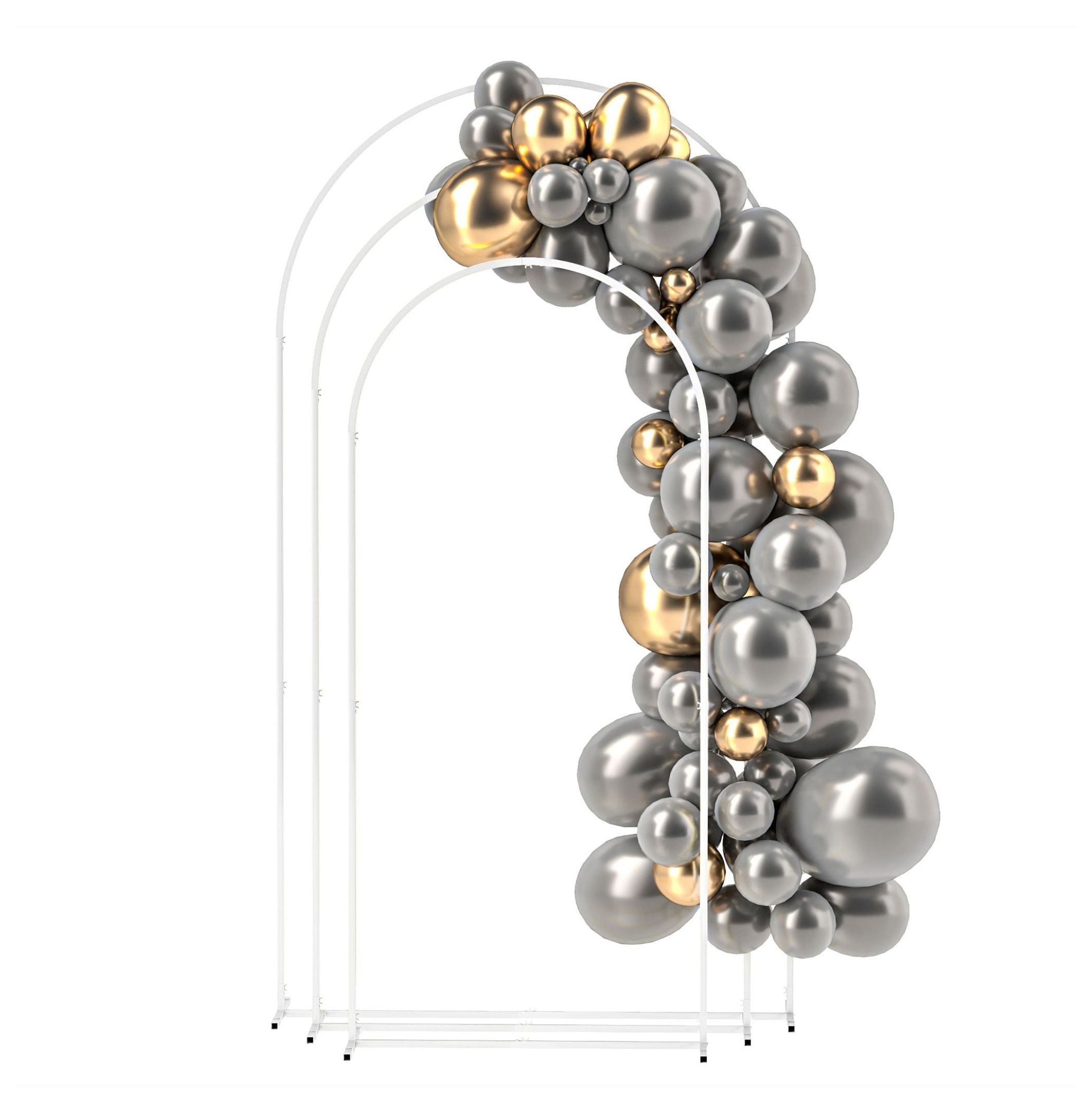 Outsunny Metal Arch Backdrop Stand Set of 3, 7/6.5/6 ft Wedding Arch ...