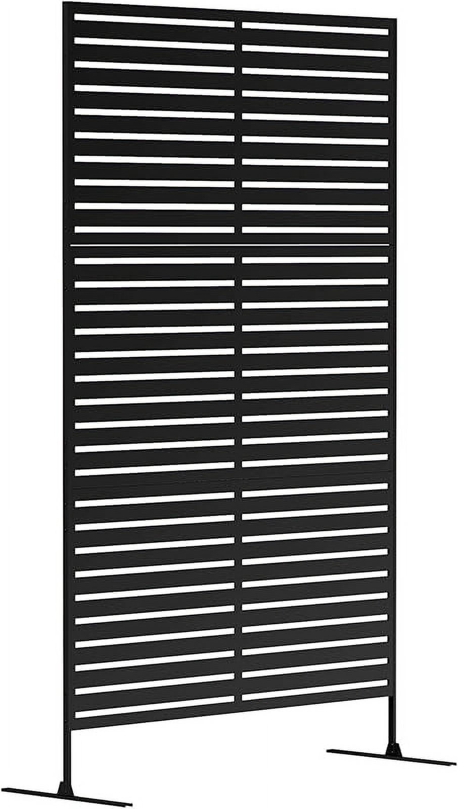 Outsunny Metal Outdoor Privacy Screen, 78" H x 48" W Decorative Privacy ...