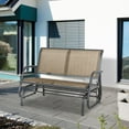 Outsunny Patio Furniture: Double Porch Gliding Outdoor Metal Lawn Chair ...