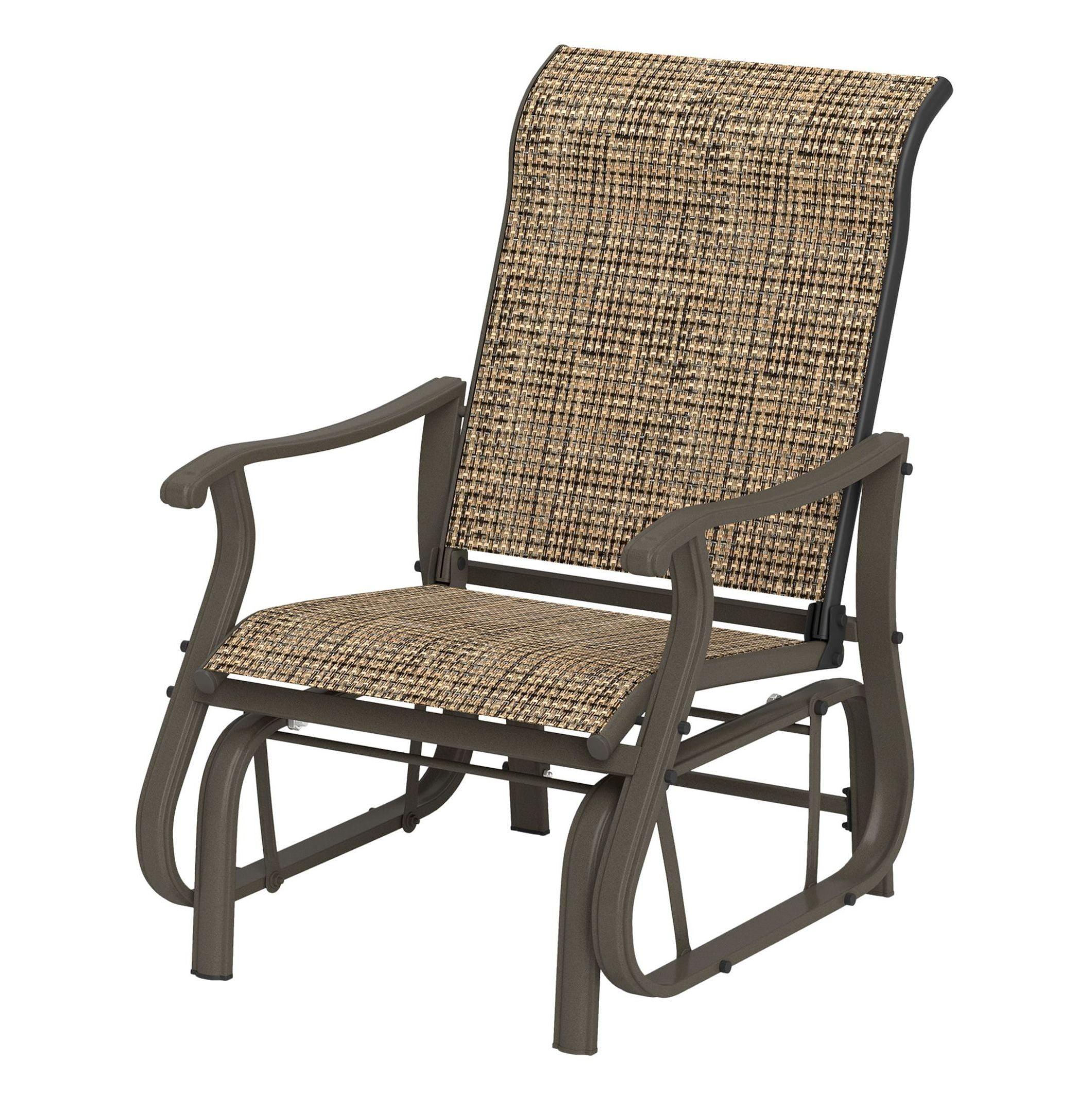 Outsunny Outdoor Glider Chair Patio Glider Swing Chair with Mesh Seat ...