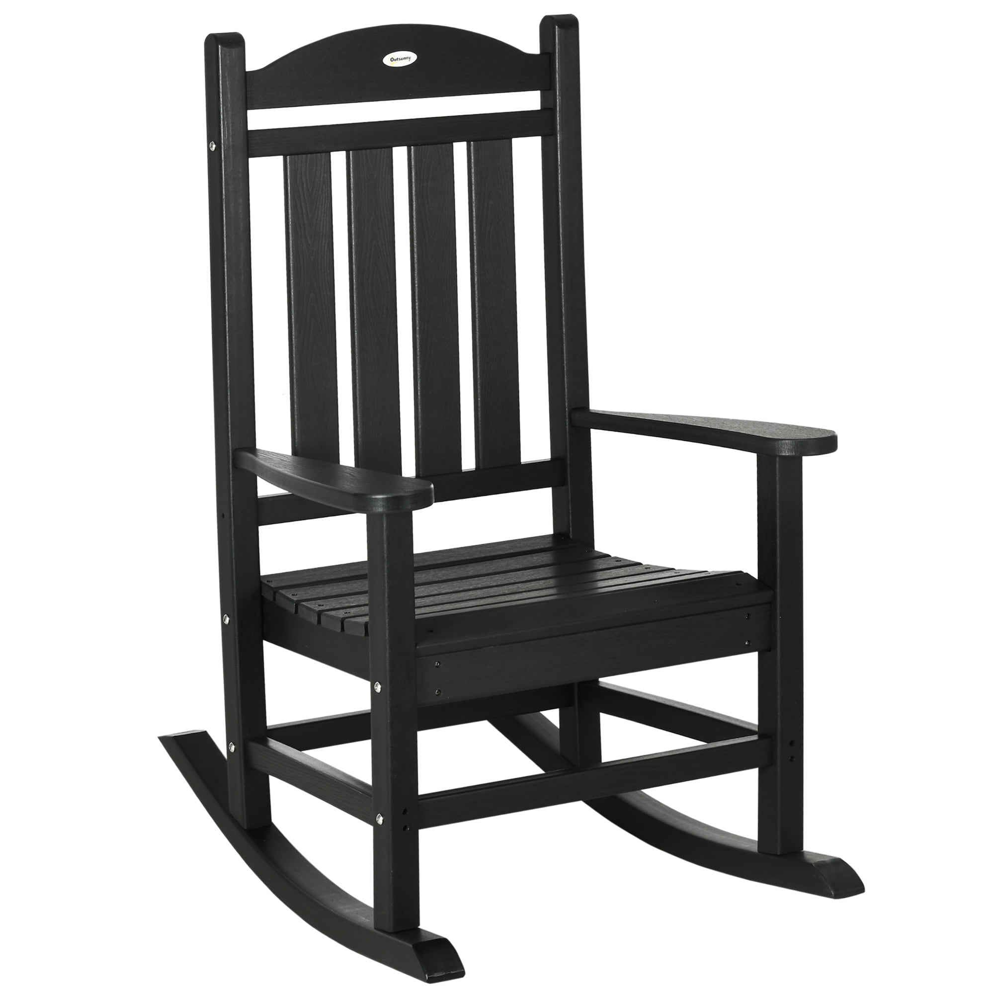 Outsunny Outdoor Rocking Chair, All Weather-Resistant HDPE Rocking ...