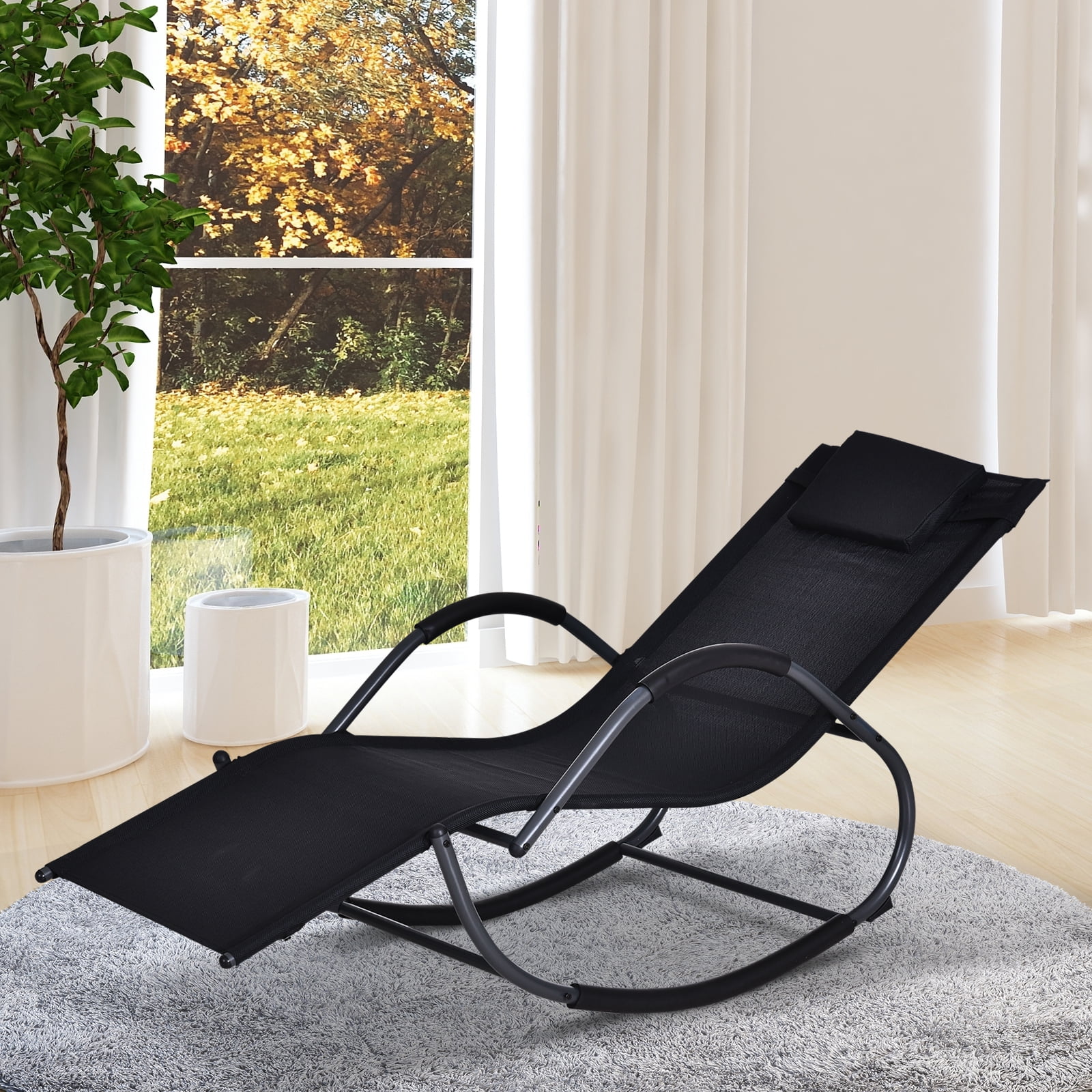 Free Shipping! Outsunny Outdoor Rocking Chair, Chaise Lounge Pool Chair ...