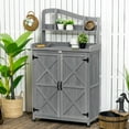 Outsunny Backyard Organizer: 2-in-1 Outdoor Storage Cabinet & Potting ...