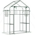 Outsunny Outdoor Walk-In Mini Greenhouse with Mesh Door & Windows,Small ...