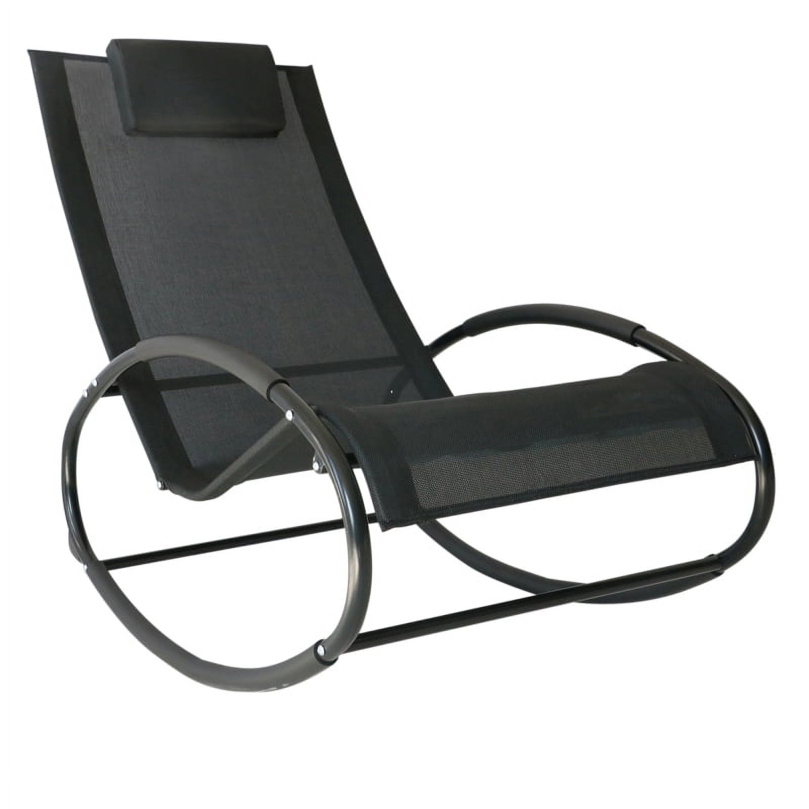 Outsunny Pool Lounger, Outdoor Rocking Lounge Chair for Sunbathing ...