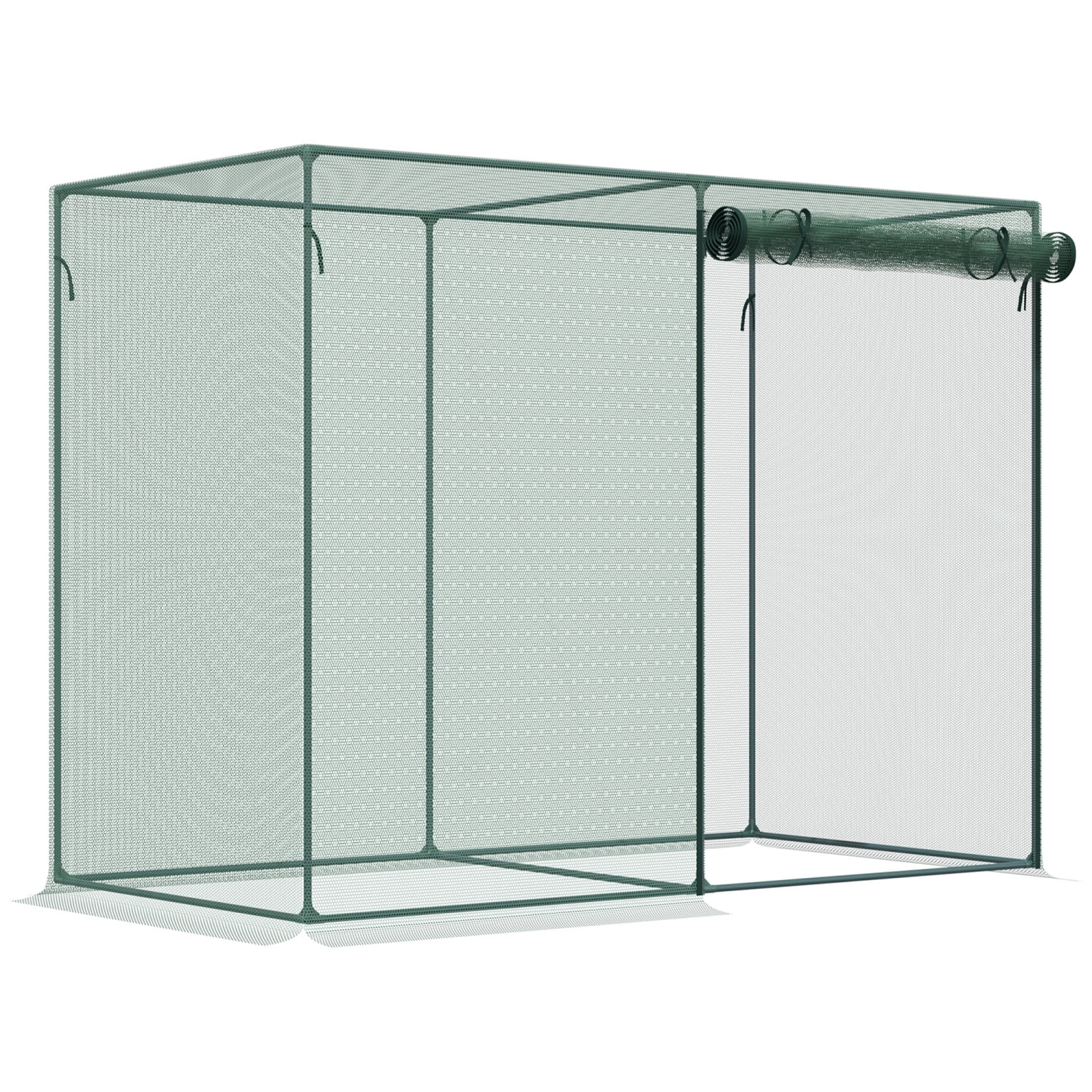 Outsunny Protective 6x3 Crop Cage with Zippered Doors for Backyard ...