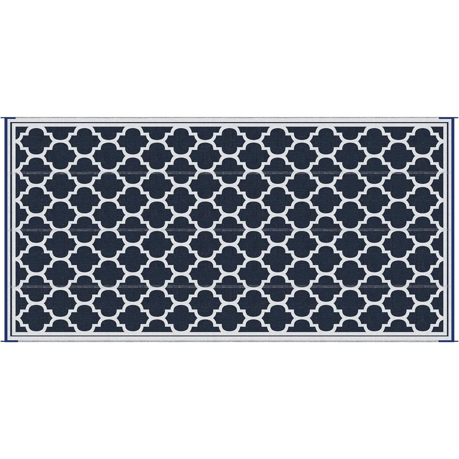 Outsunny Reversible Outdoor Rug, 9' x 18' Waterproof Plastic Straw ...