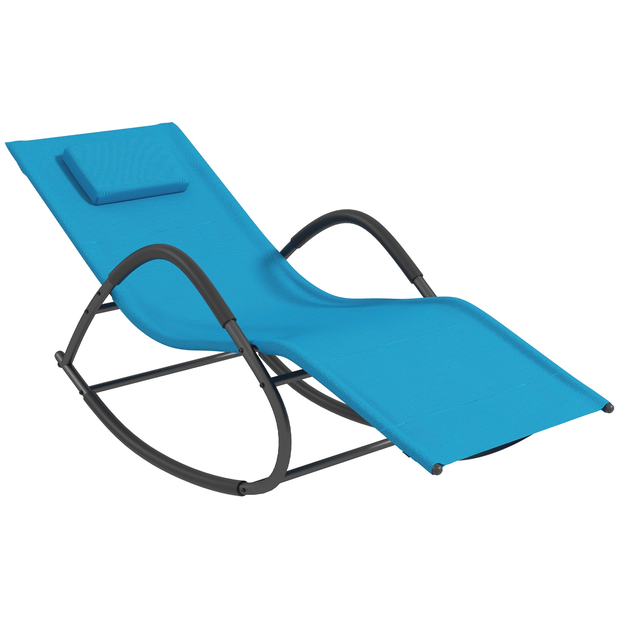 Outsunny Rocking Chair,Zero Gravity Patio Chaise Sun Lounger,Outdoor ...