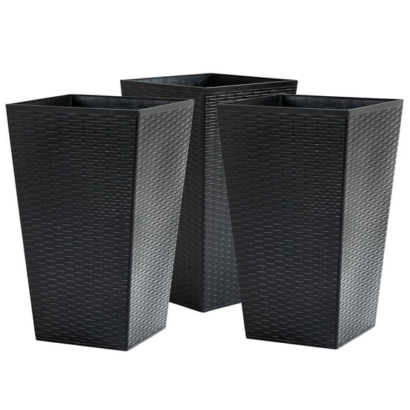 Tall Rattan Planters