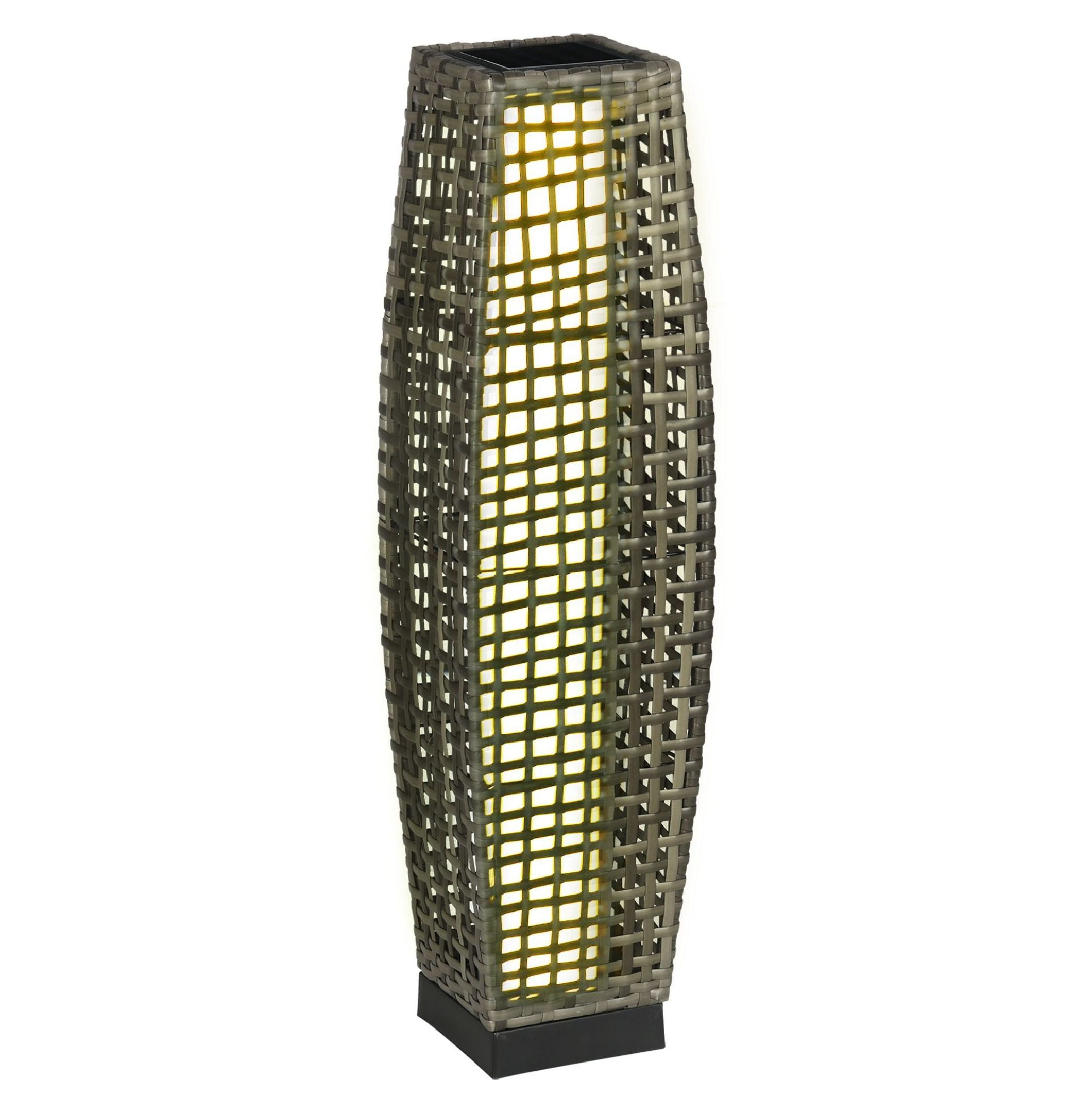 Outsunny Solar Floor Lamp, Outdoor Garden Lantern Pathway Light ...