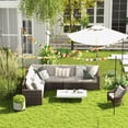 Outsunny String Light Poles, 8' Steel Light Poles for Outside, 4 Pack ...