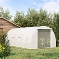Outsunny Outdoor Walk-In Tunnel Greenhouse for Backyard with 8 Windows ...