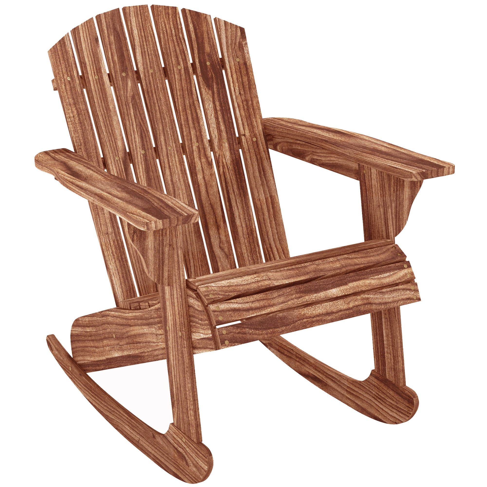 Outsunny Wooden Adirondack Rocking Chair with Slatted Design ...