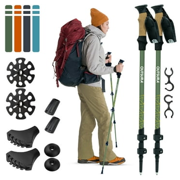 Xtrempro TK01-BK Hiking Trekking Poles Sticks Lightweight 7075 Aluminum ...