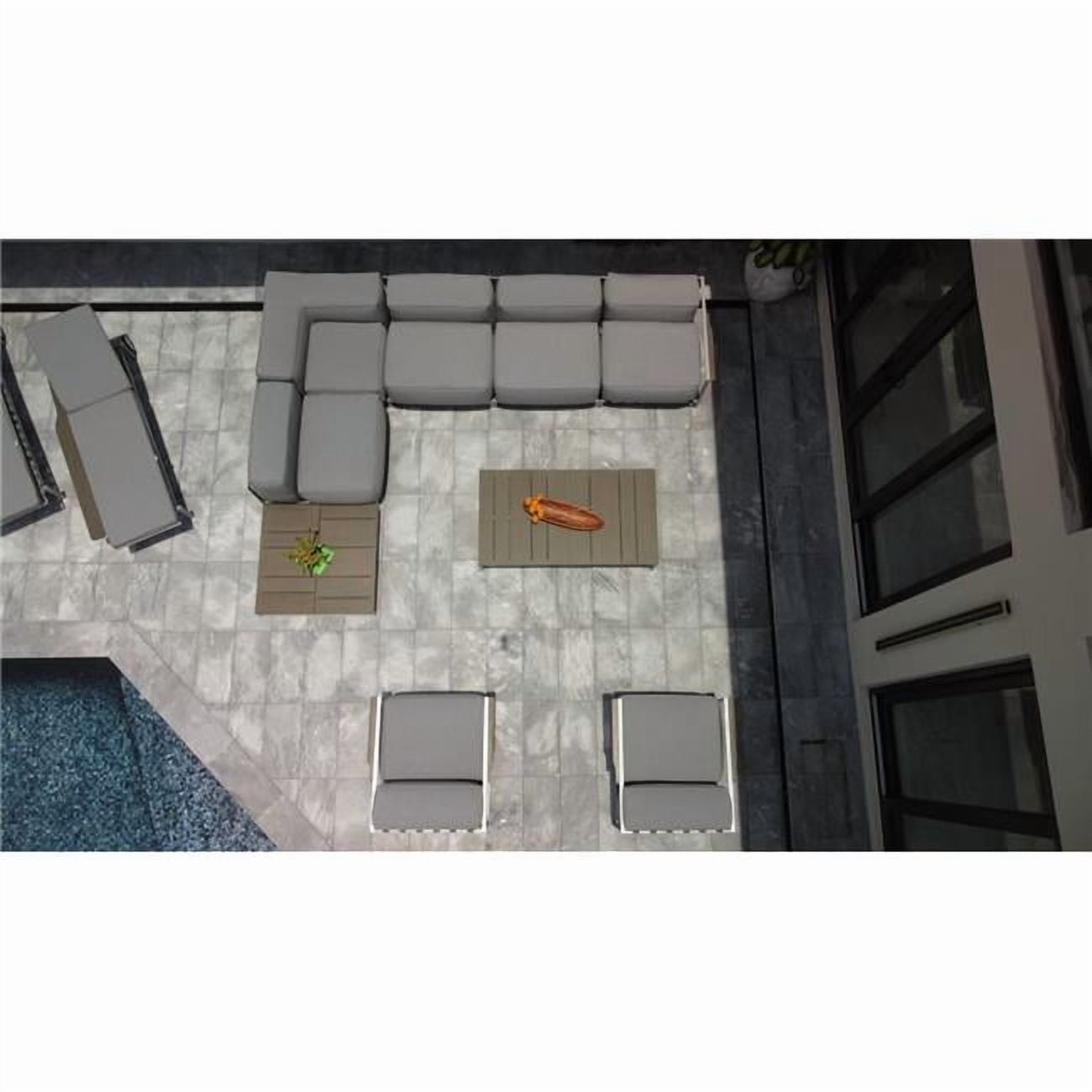 Outsy 0ASUN-9SET Extra Deep Seating Outdoor Set, Gray - 9 Piece ...