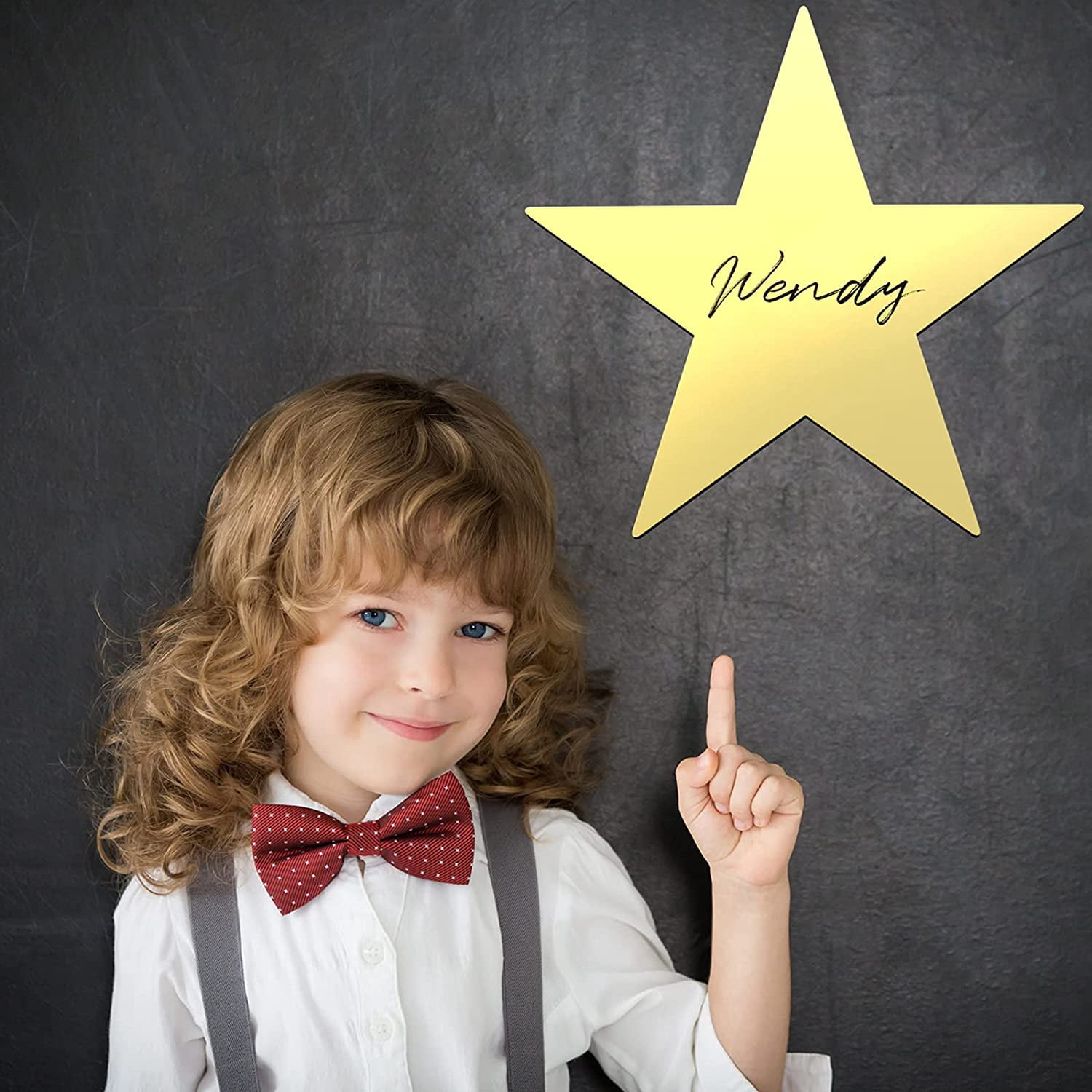 Outus 11 Inch Large Gold Star Cutouts Double Printed Paper Stars ...