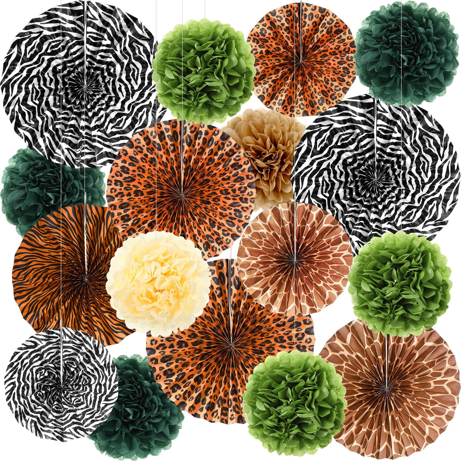 Outus 21 PcsTRDN Jungle Safari Party Decorations Safari Theme ...