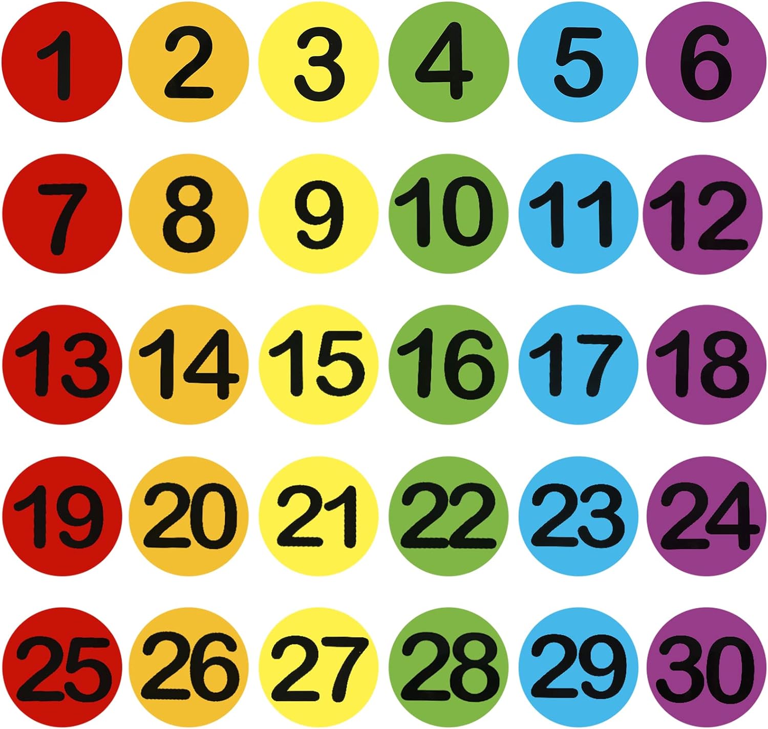 Outus 30 Pieces 6 Inch Classroom Floor Stickers Multicolor Classroom ...