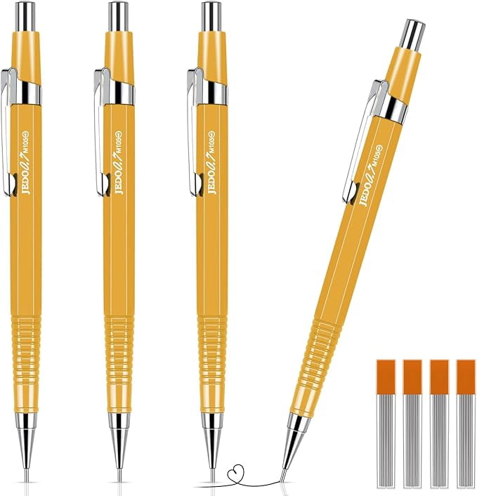 Outus 4 Pack Mechanical Pencil Automatic Drafting Pencil Set Metal ...
