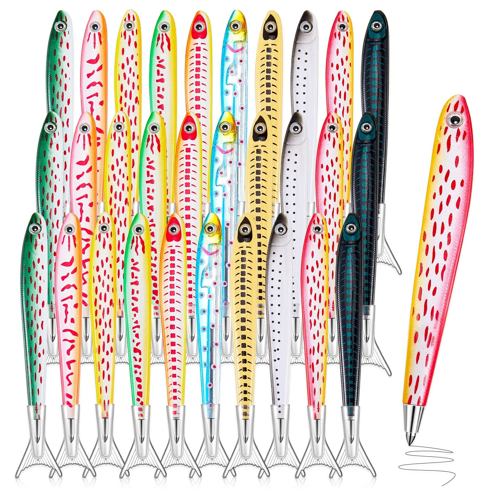 Outus Fish Pen Ballpoint Ink Pens Kawaii Novelty Fishing Pen 0.7 mm ...