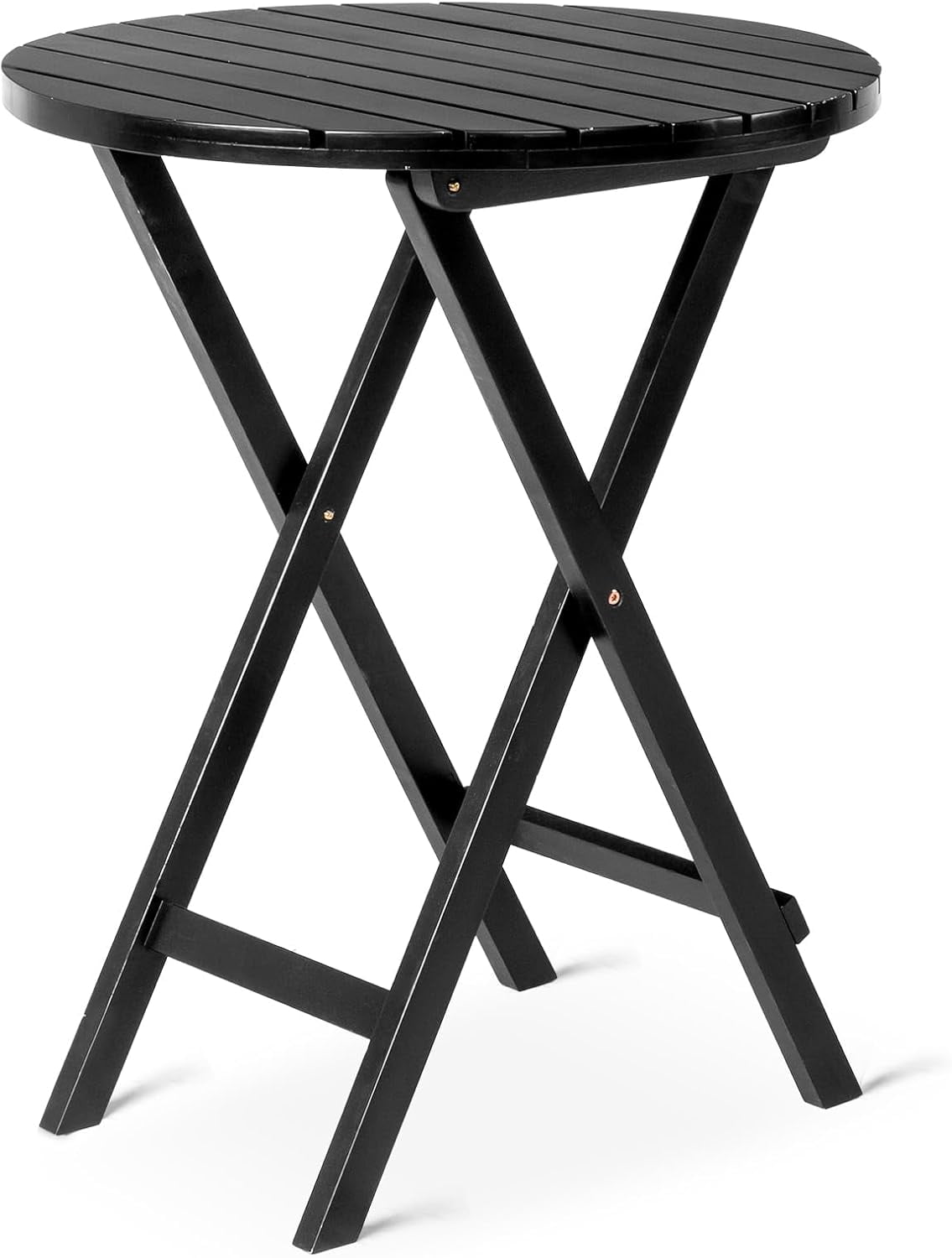 Outvita 24in Wood Folding Side Table, Portable & Lightweight Compact ...
