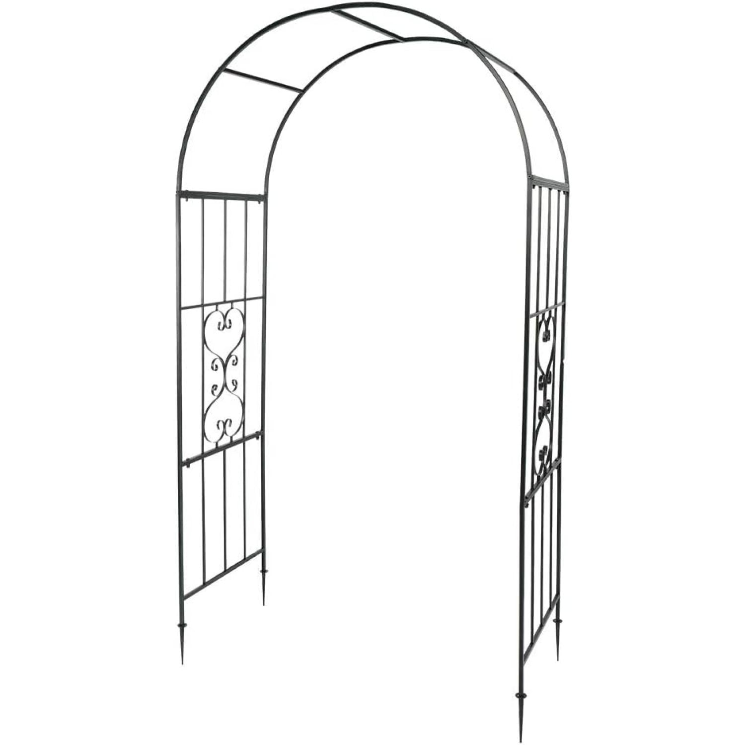 Outvita 7.3FT Garden Arch Arbor, Heavy Duty Metal Arbour Archway ...