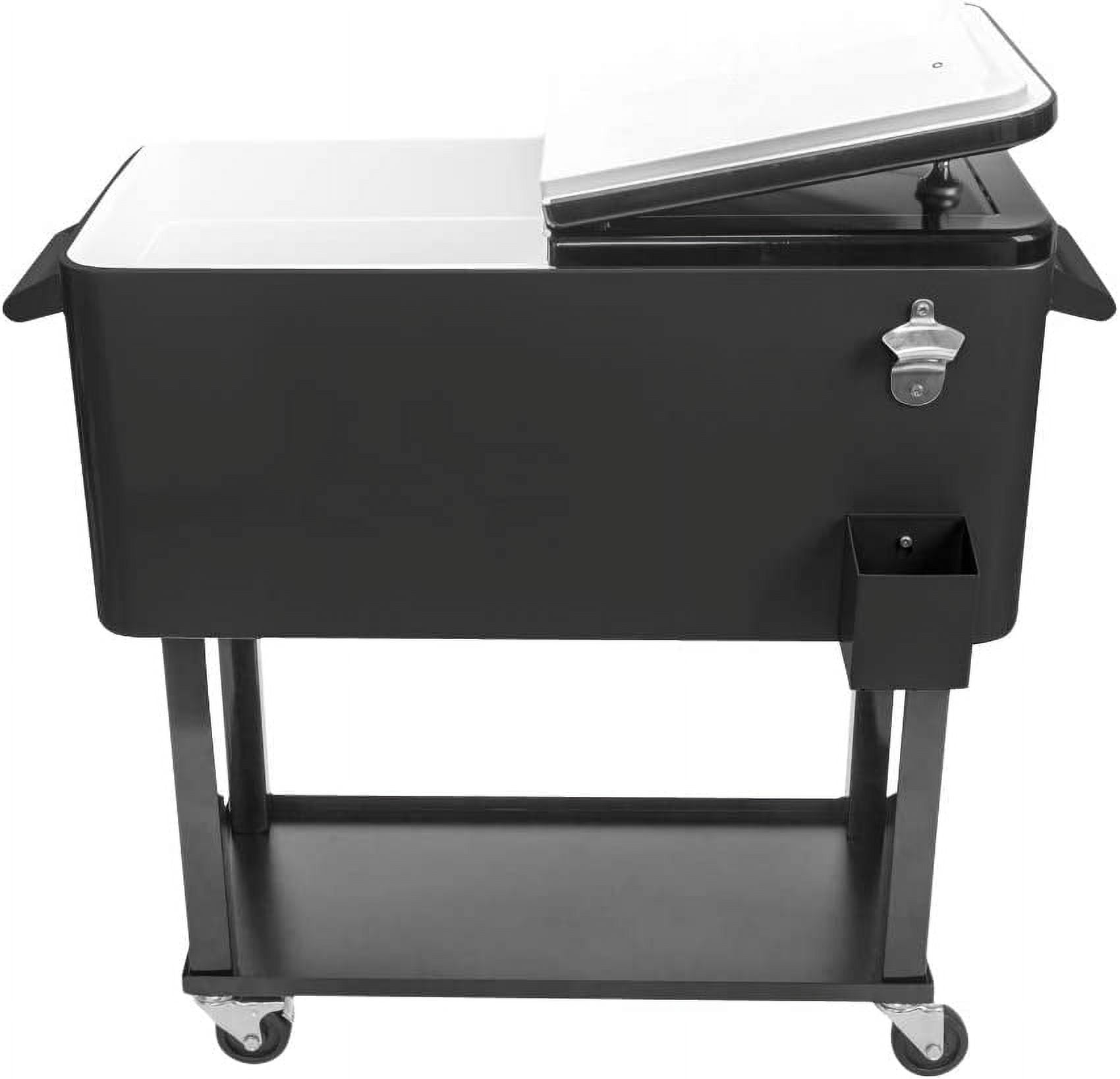Outvita 80 Quart Rolling Ice Chest, Portable Bar Drink Cooler with ...