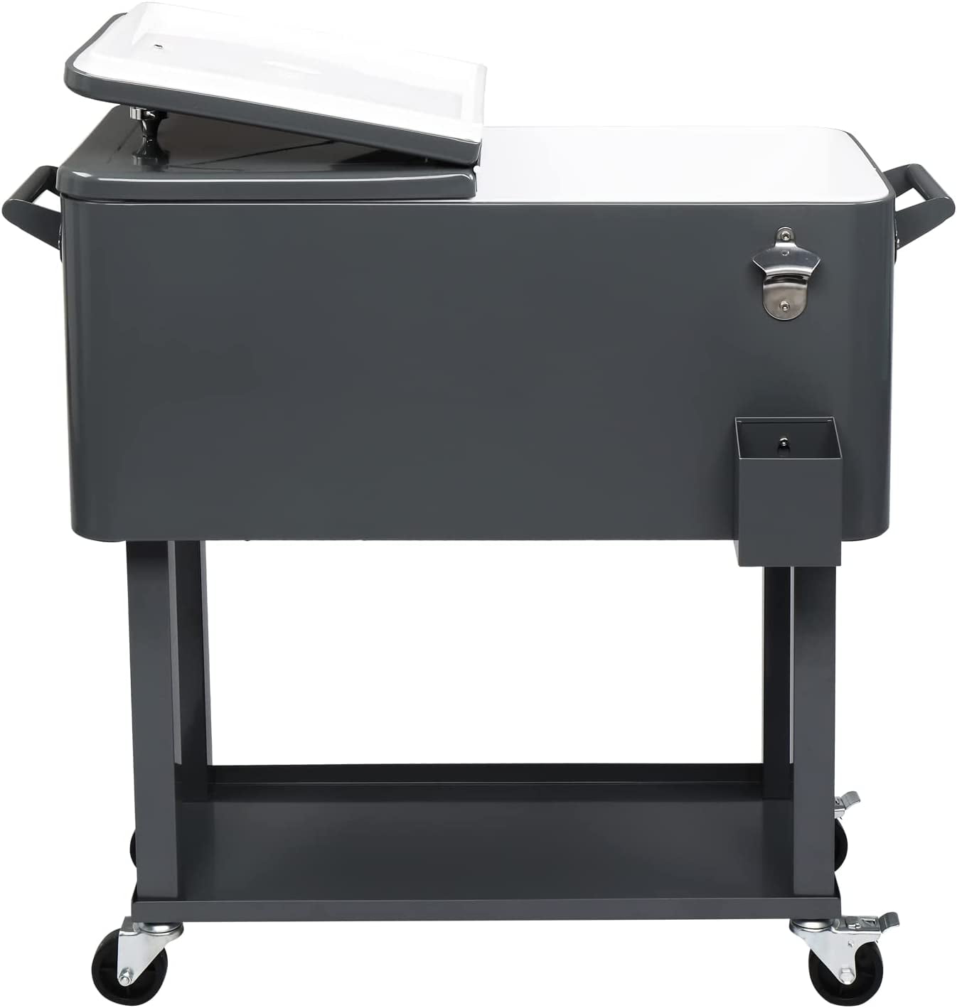 Outvita 80 Quart Rolling Ice Chest, Portable Bar Drink Cooler with ...