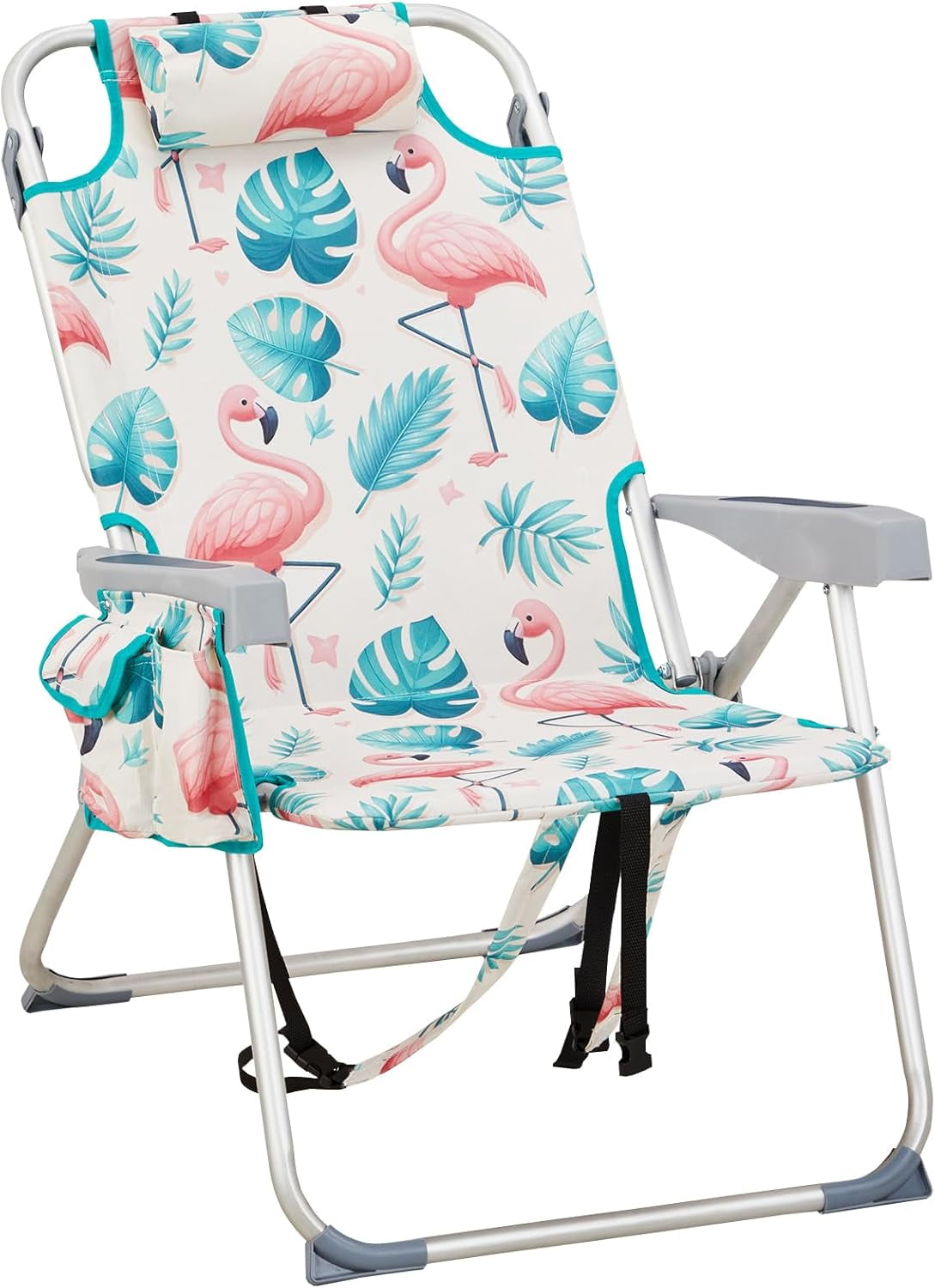 Outvita Backpack Beach Chair, 5 Level Adjustable Positions Beach Chair ...