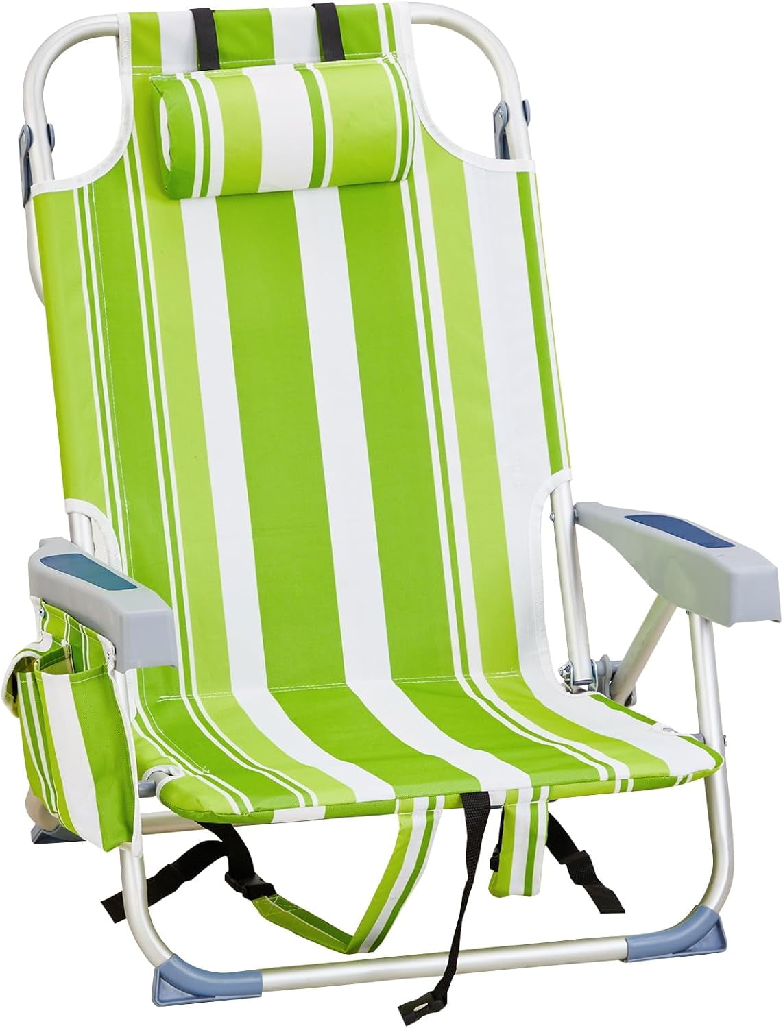 BuySphere Backpack Beach Chair, 5 Level Adjustable Positions Beach ...