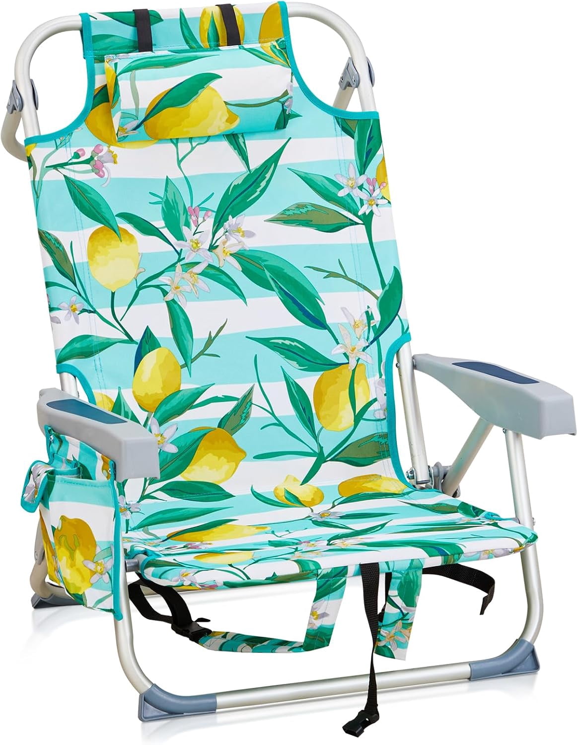Outvita Backpack Beach Chair, 5 Level Adjustable Positions Beach Chair ...